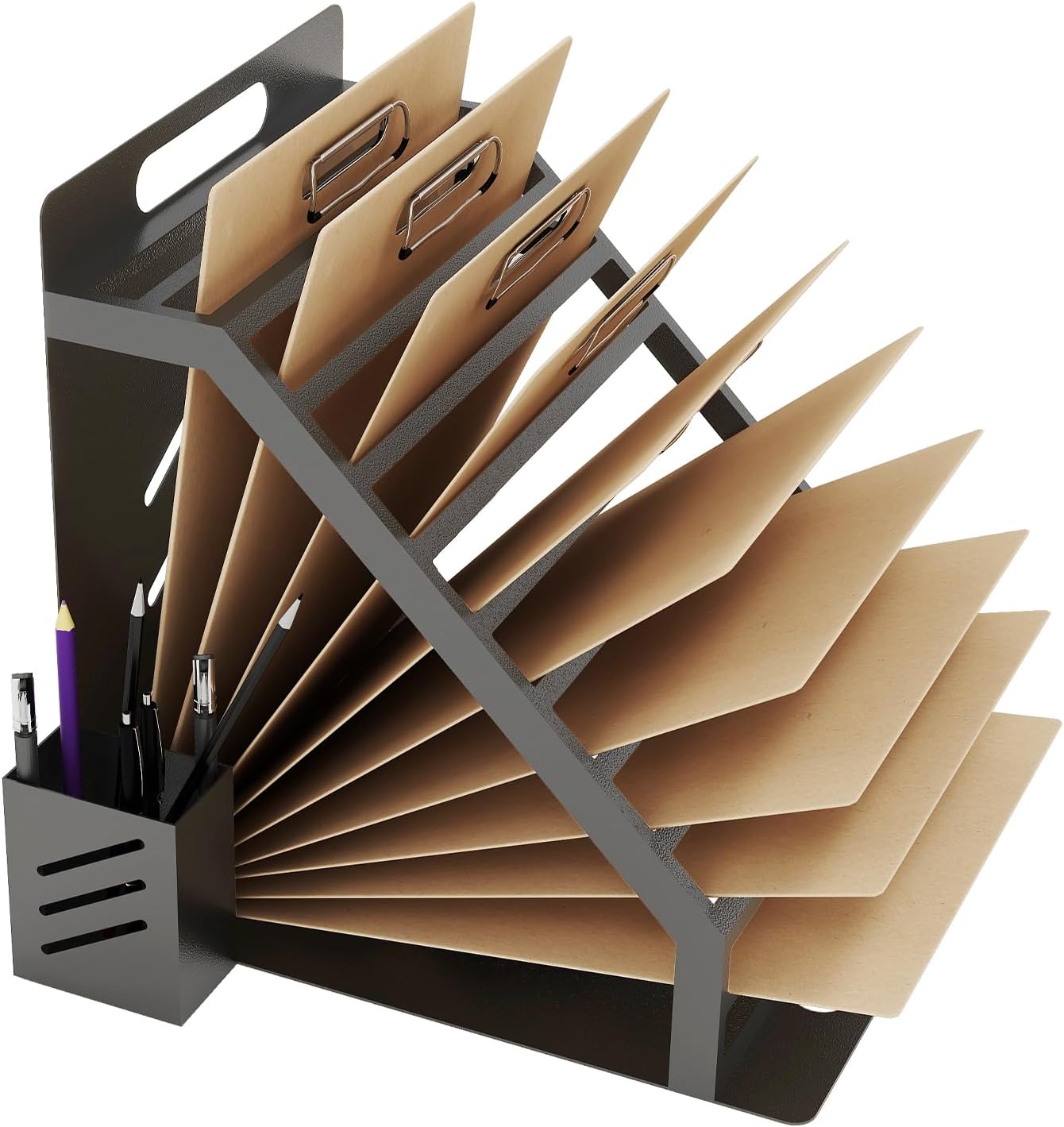 Amazon.com : Fvstar Paper Organizer for Desk Metal Paper Tray Large ...