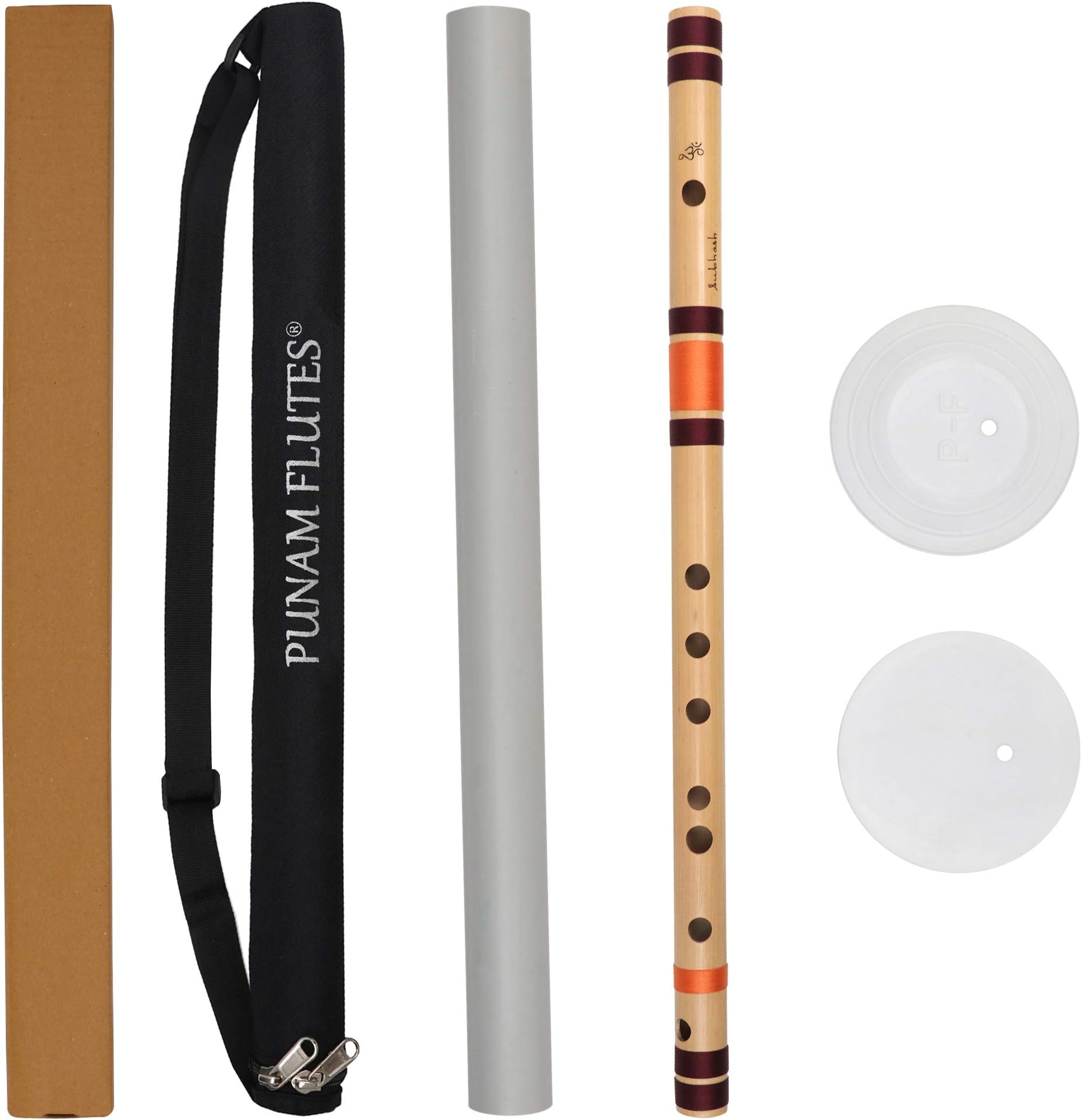 Punam Flutes C Natural Medium Right Hand Bansuri Size 19.5 inches ...