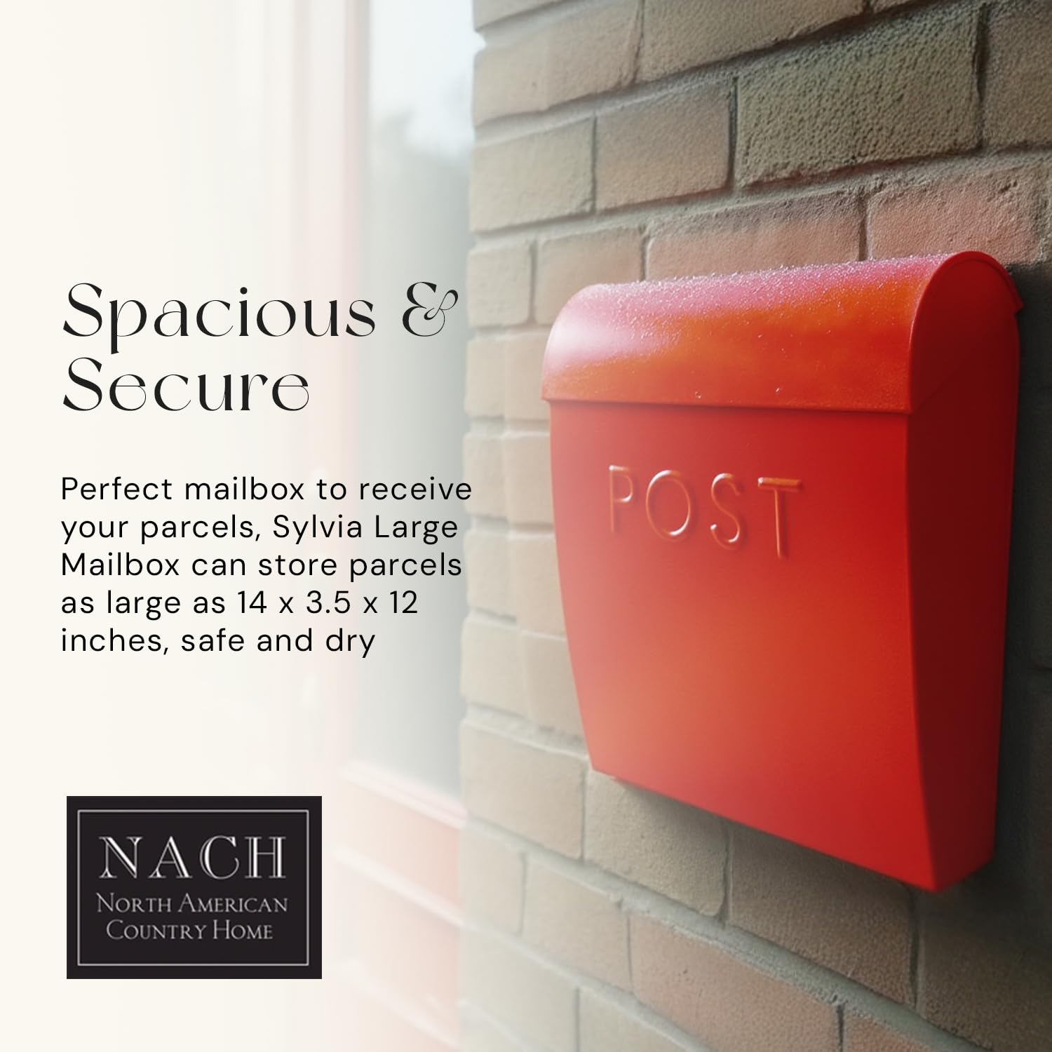 Snapklik.com : NACH Large Wall Mount Mailbox, 15.07 X 12.44 X 5.39 ...