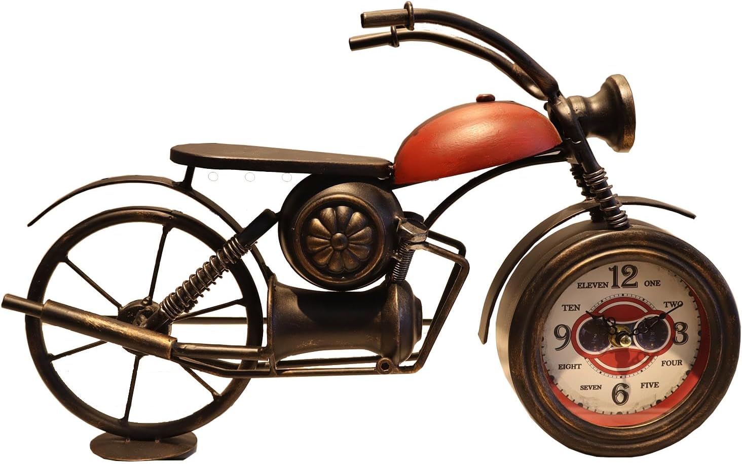 Amazon.co.jp: BIEYE時計C10002 レトロ時計 金属時計 卓上時計 装飾品 オートバイ : ホーム＆キッチン