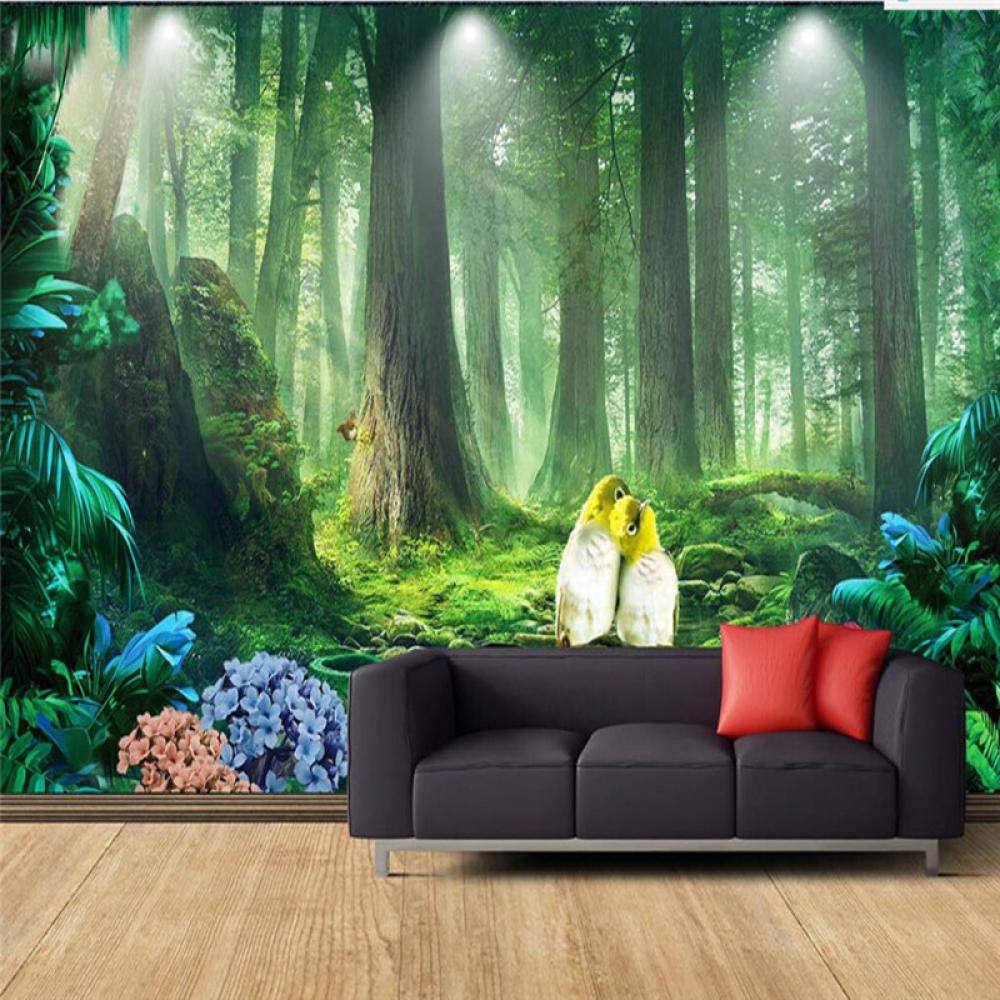 Fondo De Pantalla De Bosque Verde 3D Hermoso Bosque Verde L16325 Fondo
