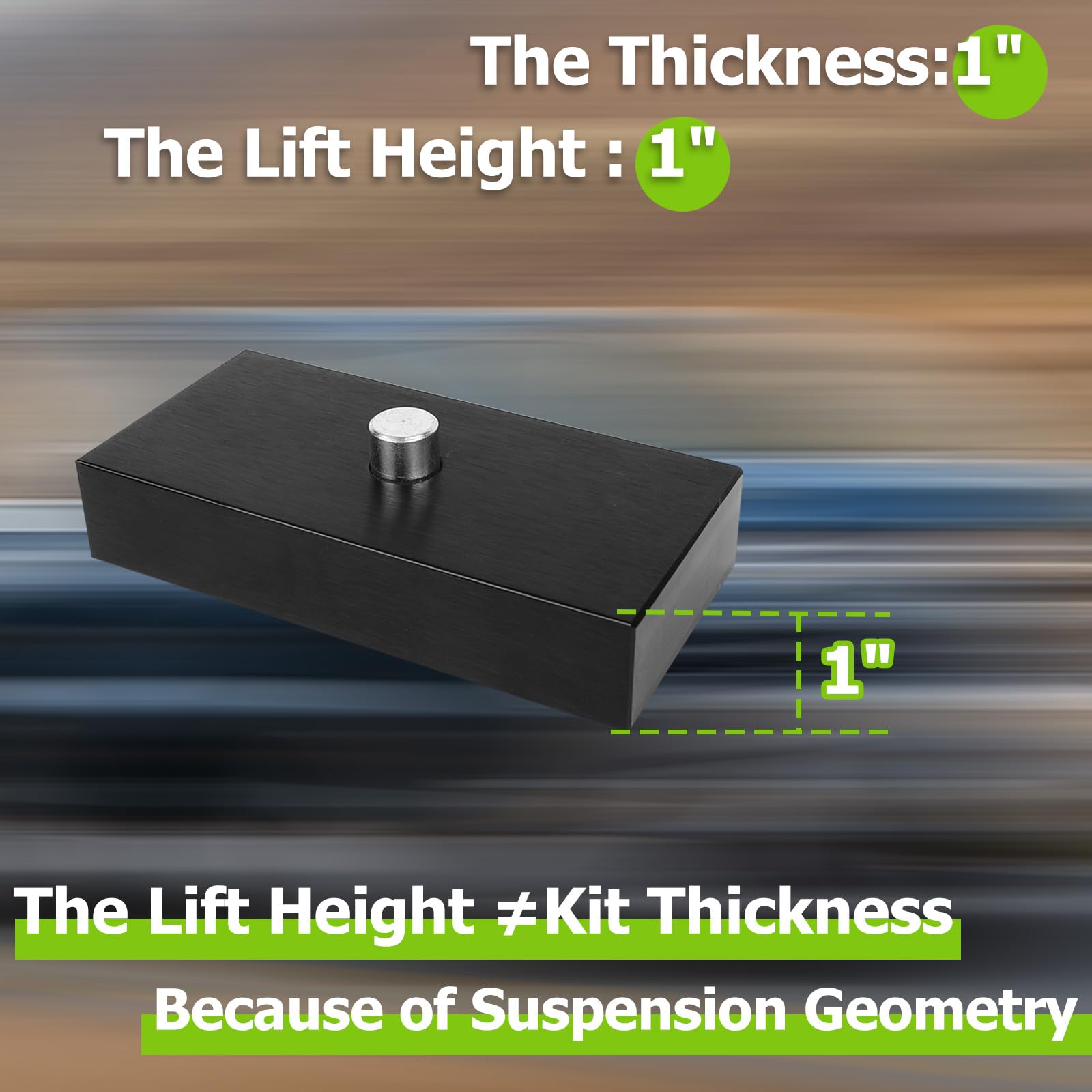 Snapklik.com : 1/ Rear Leveling Lift Kit, 1 Inch Rear Lift Blocks ...