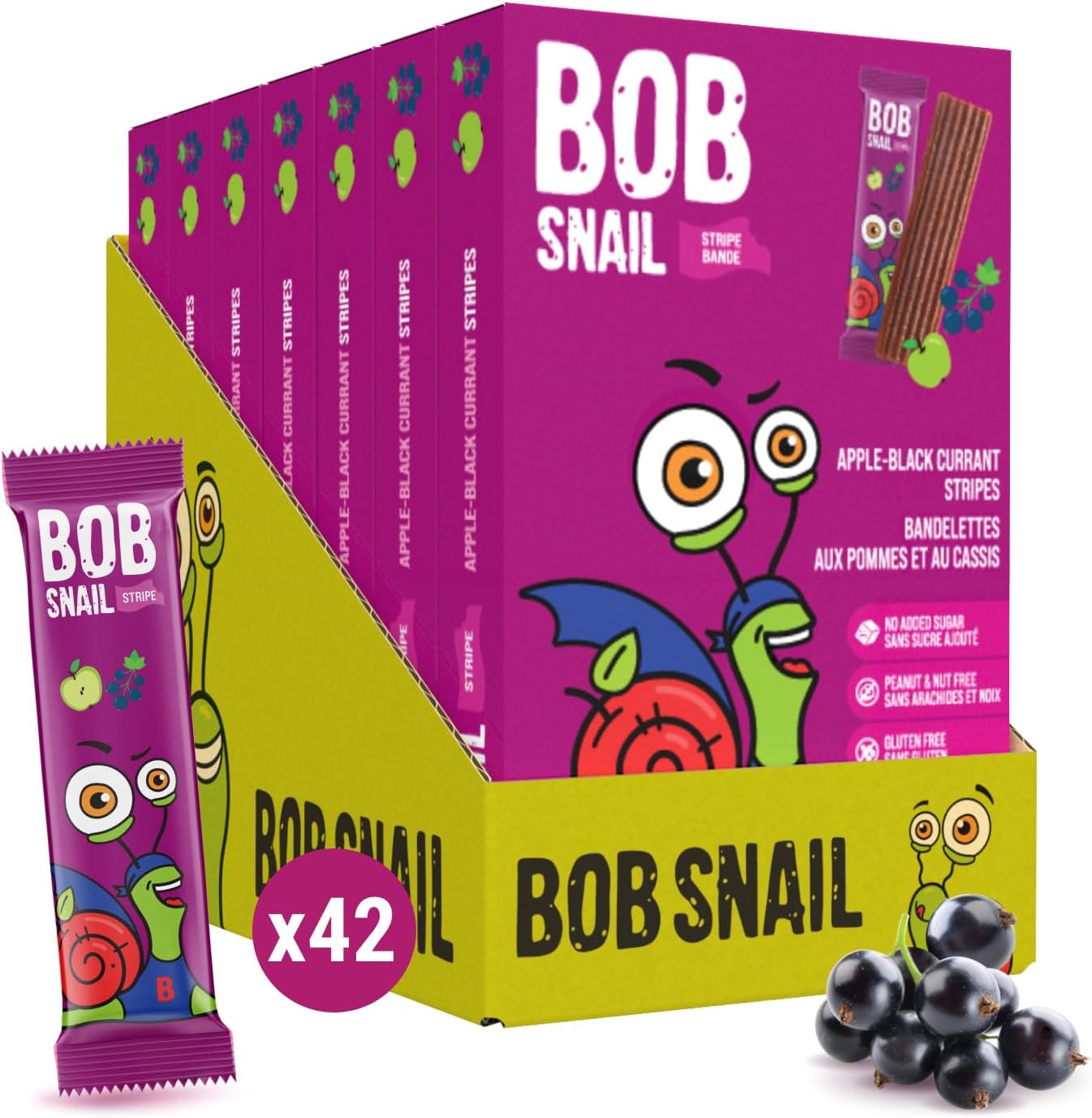 Bob Snail Fruit Leather Sweet & Sour Family Pack - Nut free fruit Roll ...