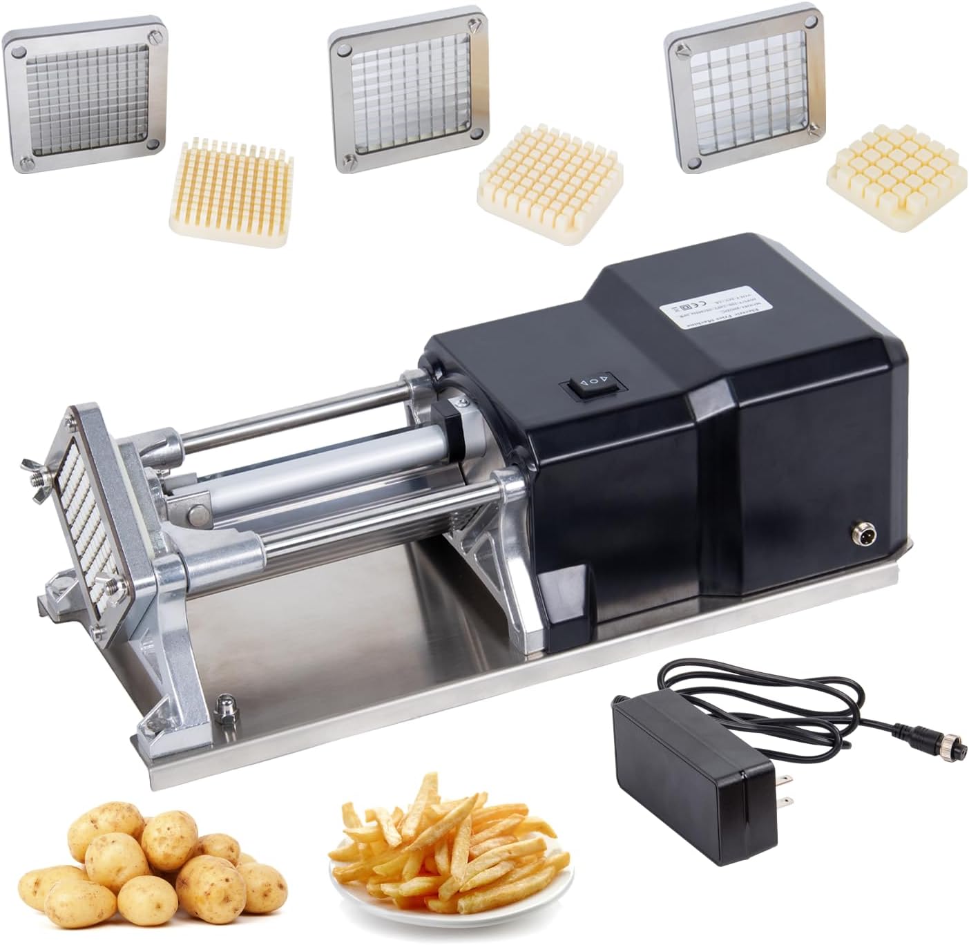 Amazon.com: Rismanor Electric Commercial French Fry Cutter Machine With ...