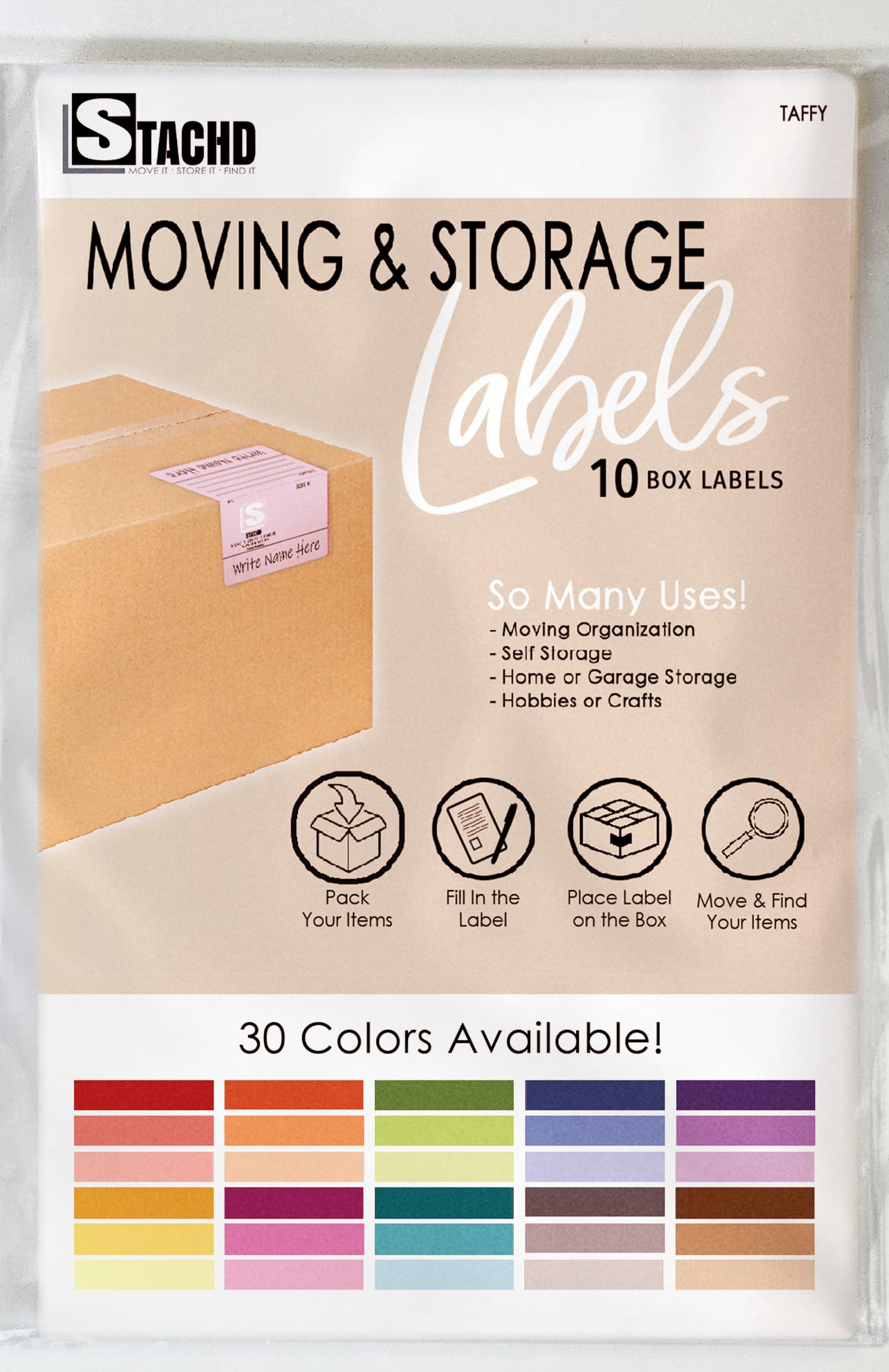 Amazon.com : Pack of 10 Moving Box Labels | Moving Stickers | Packing Stickers | Color Coded ...