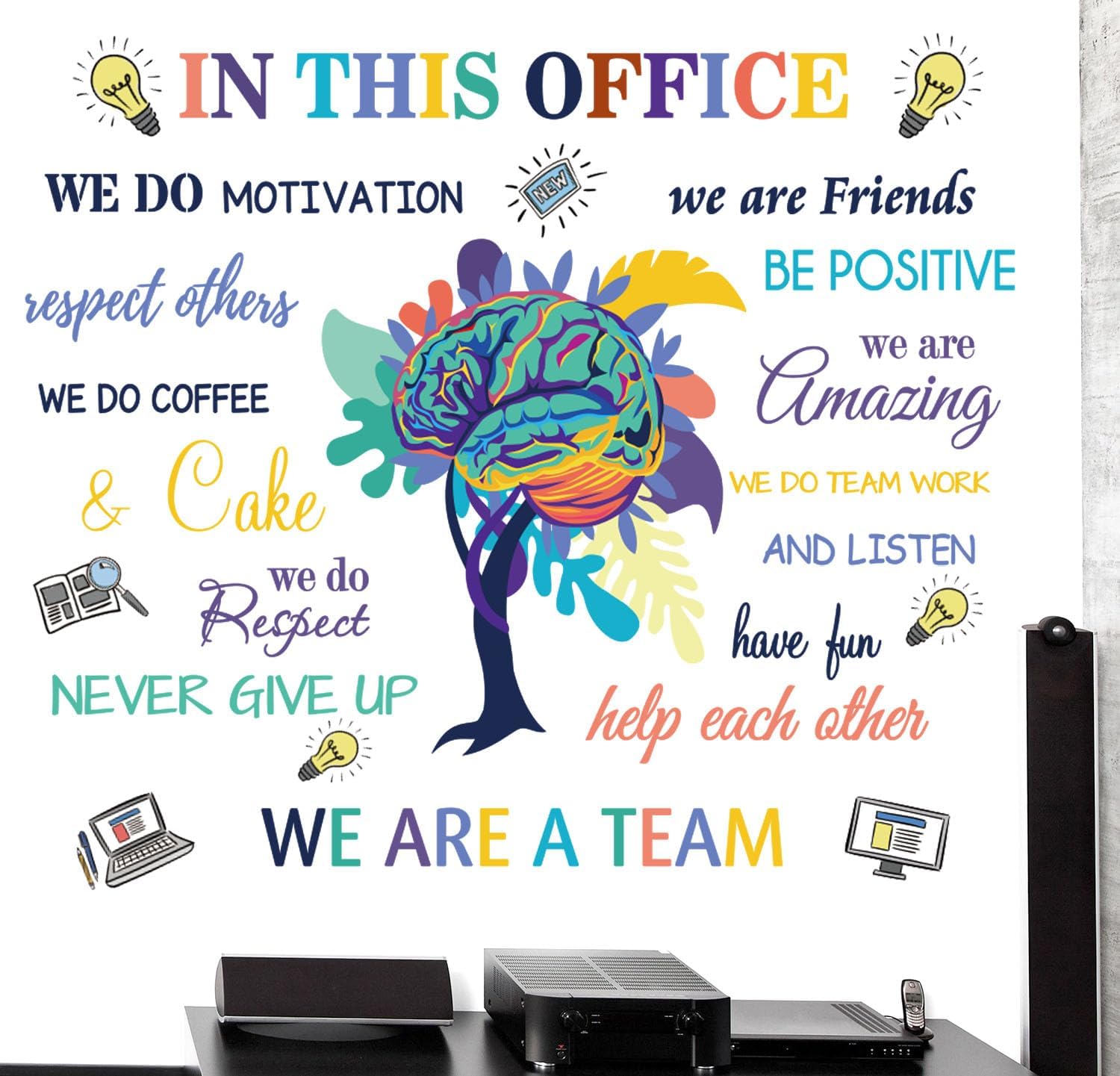 Amazon.com: Datesno Inspirational Quotes Wall Decals - Positive Sayings ...