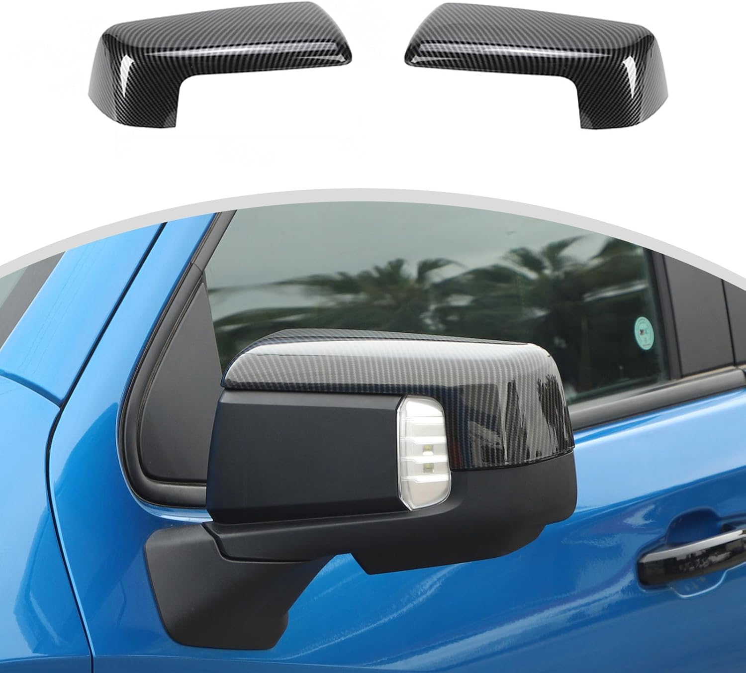 Amazon.com: CheroCar for Silverado Mirror Cover Rearview Mirrors Cover ...