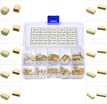 Amazon.com: Kidisoii JST Connector Kit, SH1.0 SMT Header Jst 1mm Pitch IC Socket Plugs Adapter ...