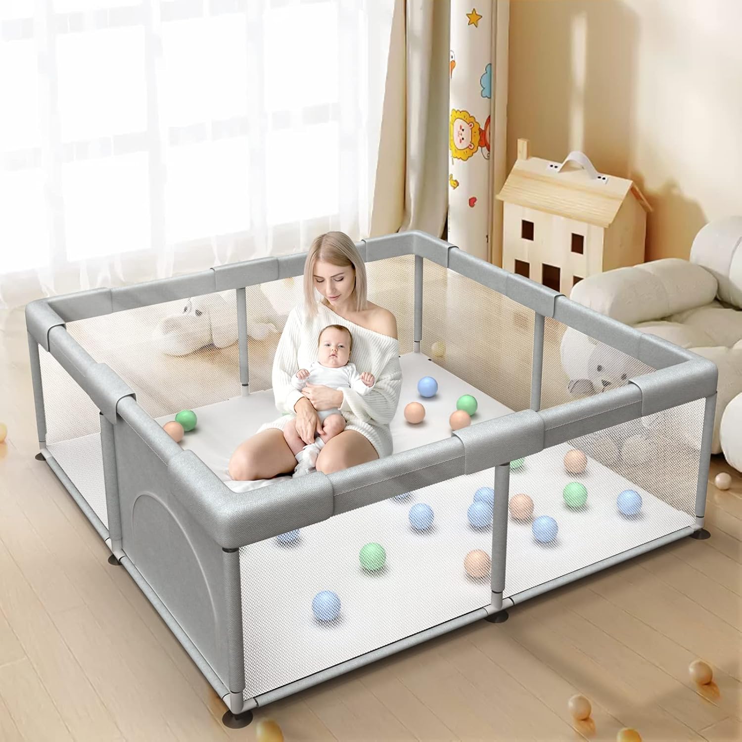 Amazon.com: Corral para bebés, corralito para bebés y niños pequeños ...