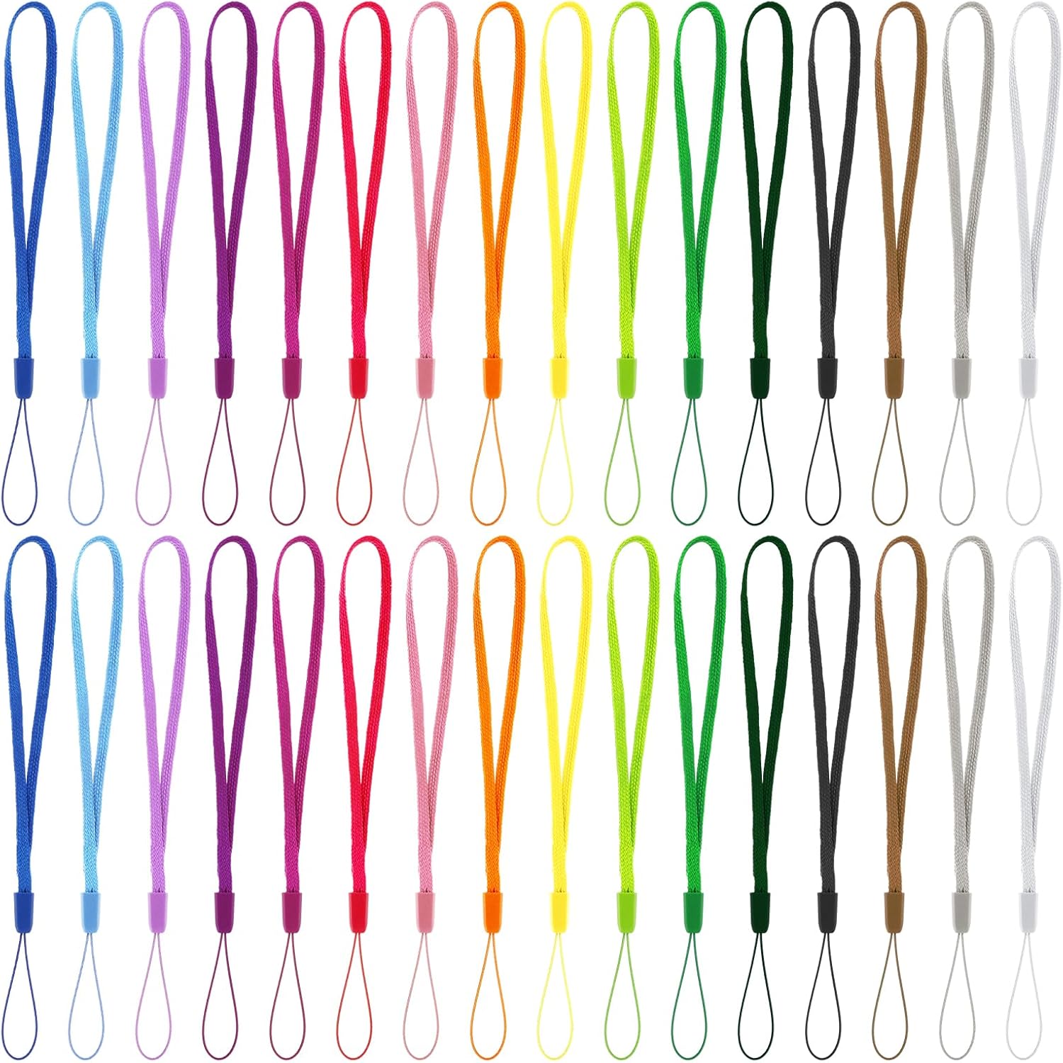 Amazon.com: Assorted Colorful Nylon 32pc Hand & Wrist Strap Lanyards ...