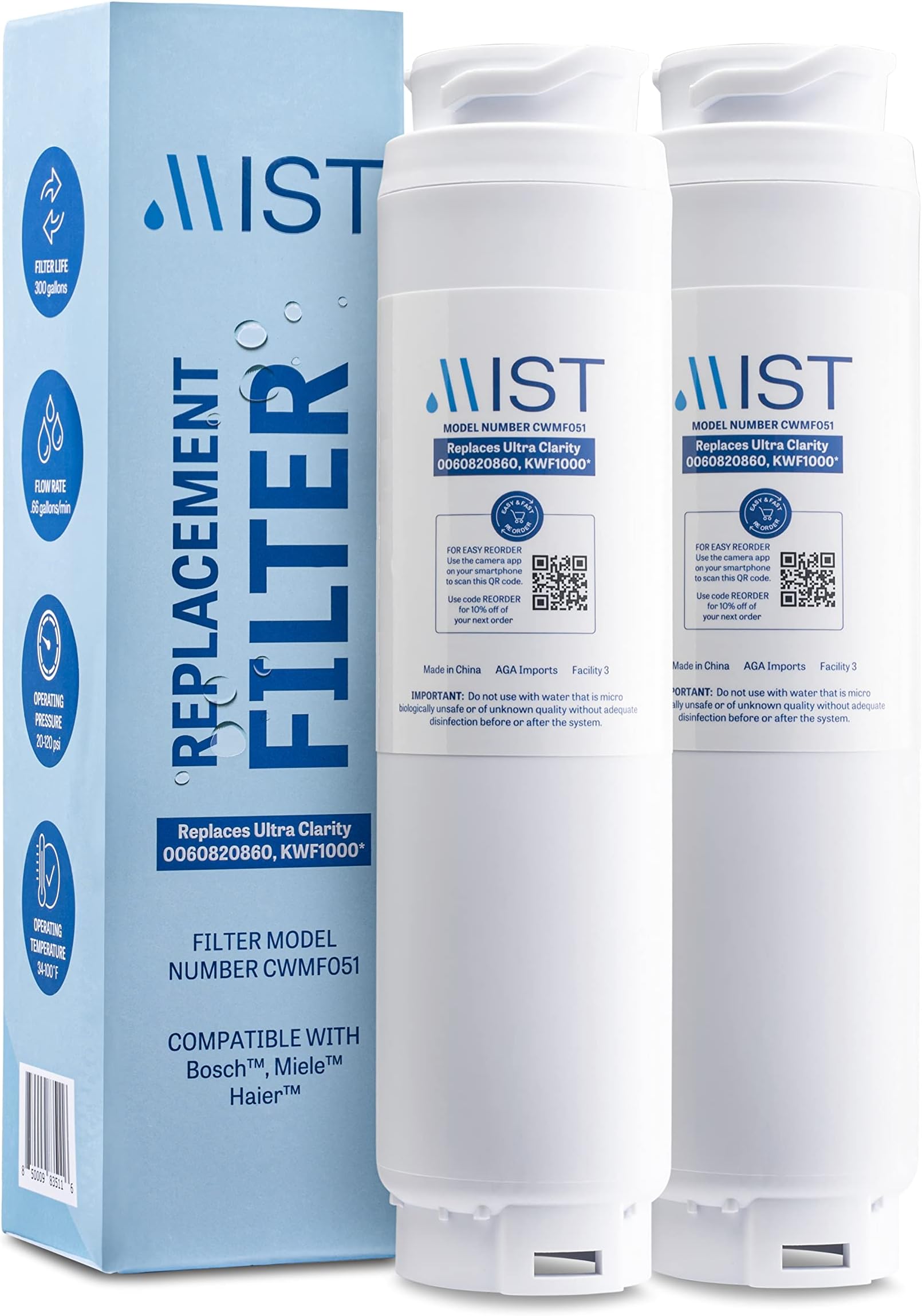 Amazon.com: Thermador 11041140 Water Filters 3 Pack Kit : Appliances