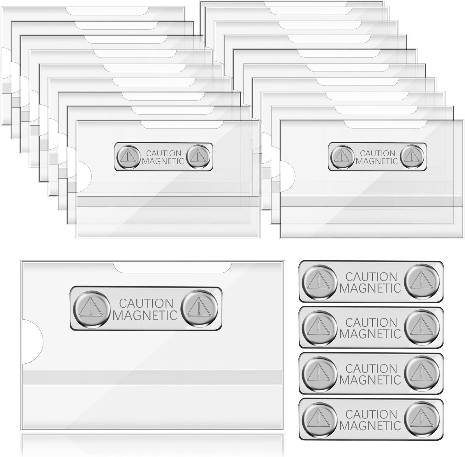 Censen Magnetic Name Badge Holder Magnet Name Tags Identification Card ...