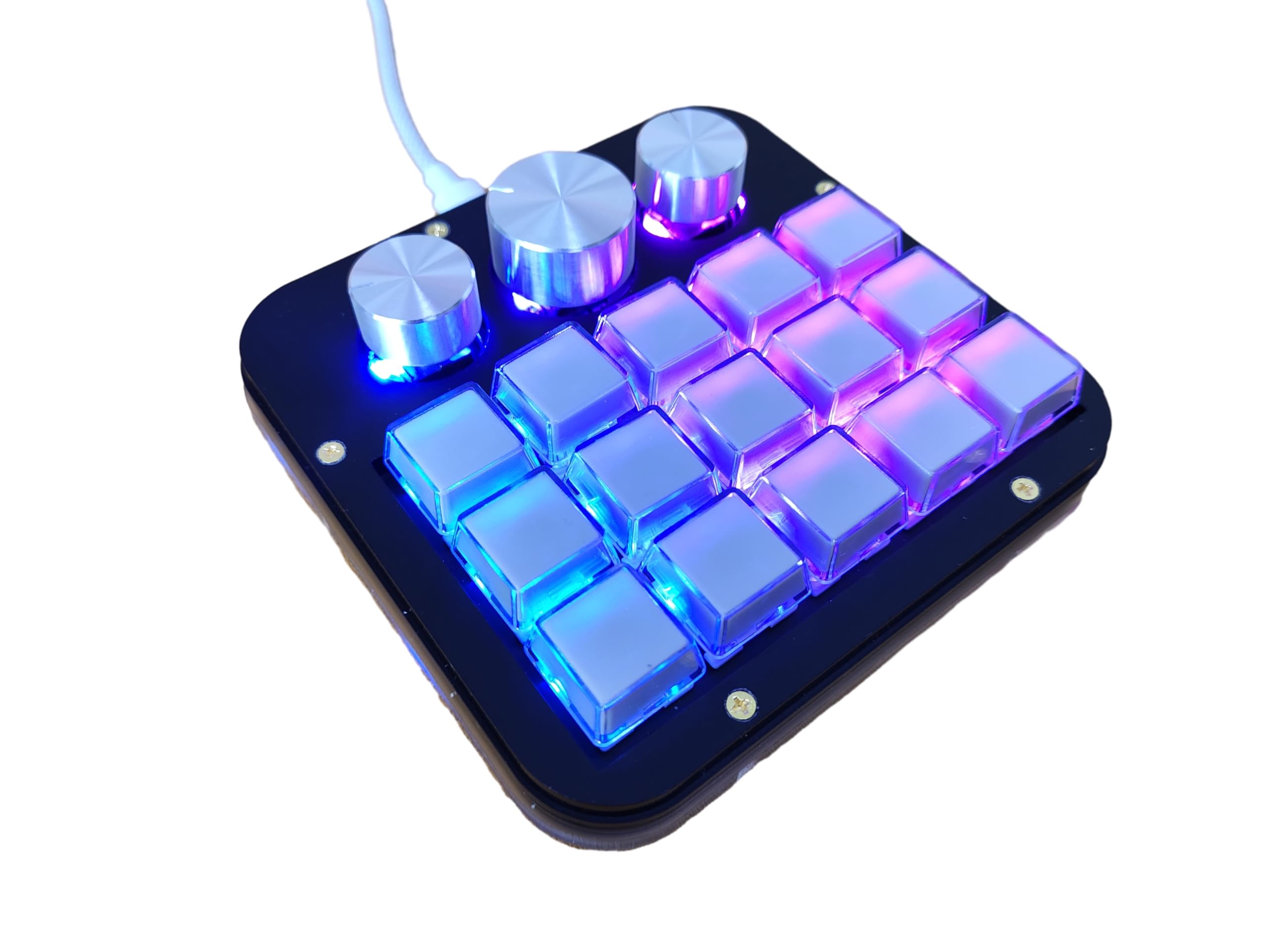 15 Key Macro Programmable Keyboard,Macro Mechanical Gaming ,Custom Knob KeyPad, Hotswap Blue ...