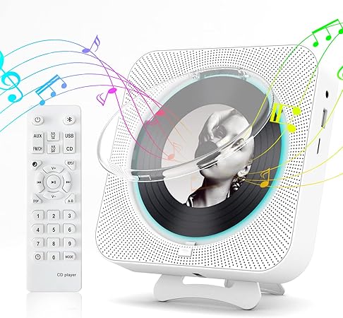 Amazon.com: MICOCIOUS Portable CD Player with Remote Control, Wall ...