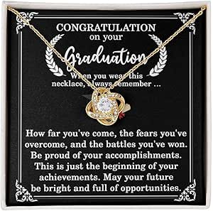 Amazon.com: Graduation Necklace for Women, Congratulations on Your ...