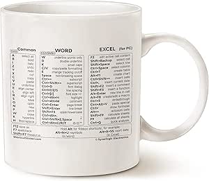 Amazon.com: CavaStar Excel SHORTCUT Mug, Keyboard Shortcuts Mug MacBook ...