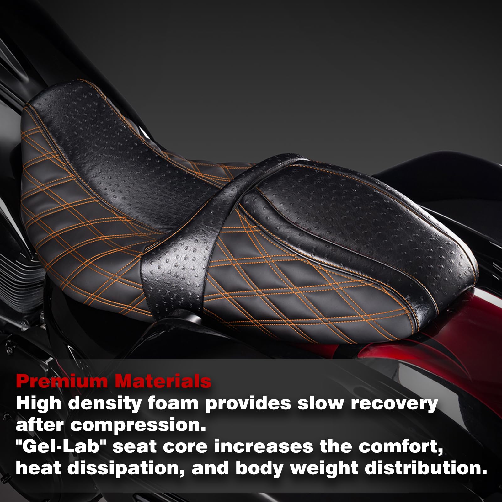 Ostrich Skin Motorcycle Seats