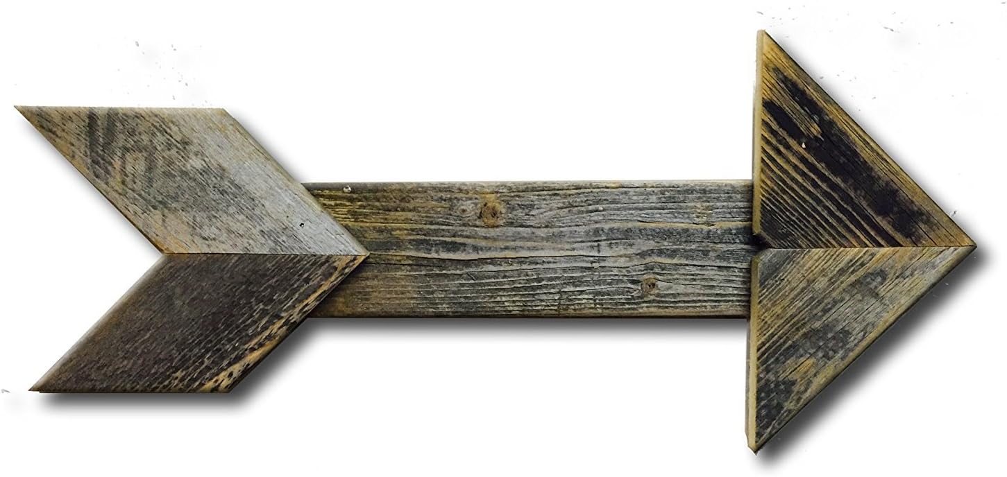 Amazon.com: Old Farmhouse Barnwood 24" Decorative Arrows Barn Wood ...
