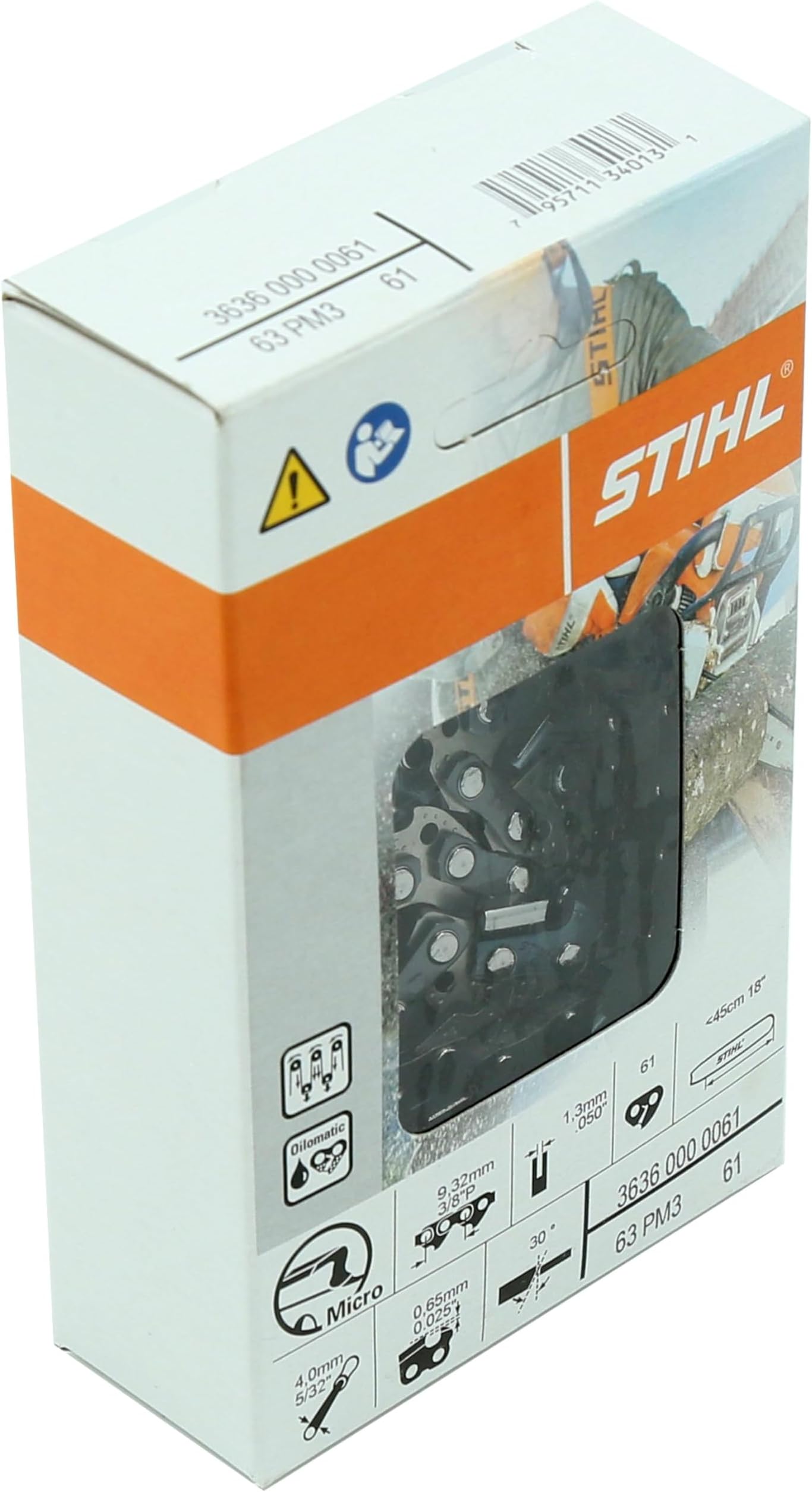 Amazon.com: Stihl 63PM3-61, 63PM3 61, Picco Micro 3 Saw Chain, 3/8"P ...