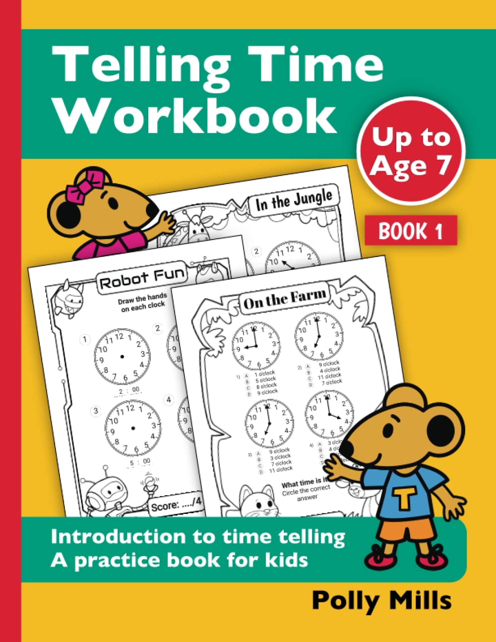 Telling Time Workbook: Introduction to time telling - Practice book for ...
