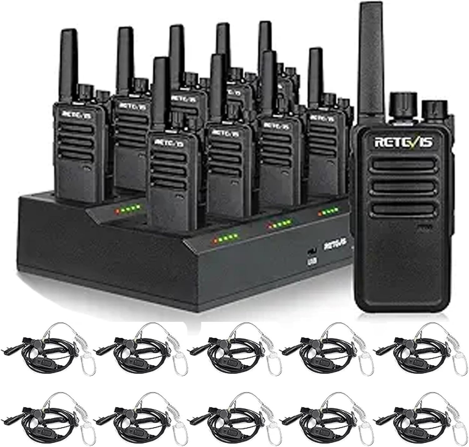 Amazon.com: Retevis RT68 2 Way Radio(10 Pack) with Walkie Talkie ...