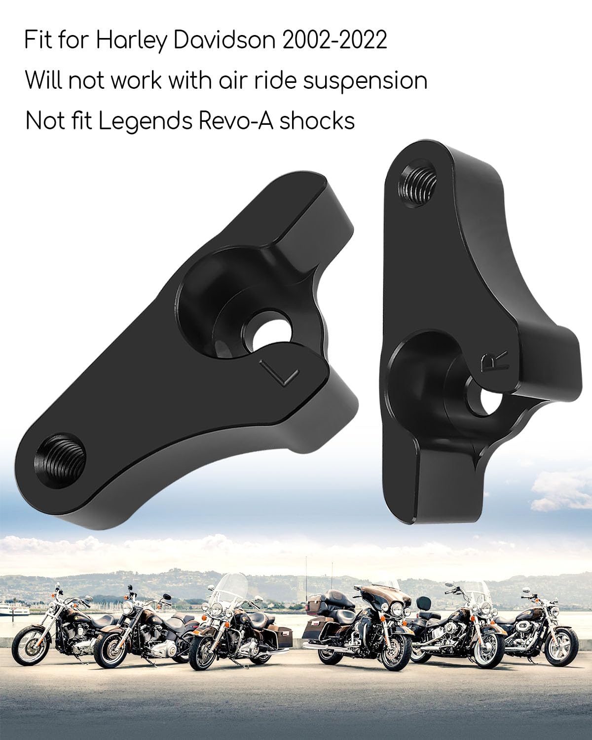 Snapklik.com : 2 Inch Lowering Blocks Kit Fit For Harley Davidson ...