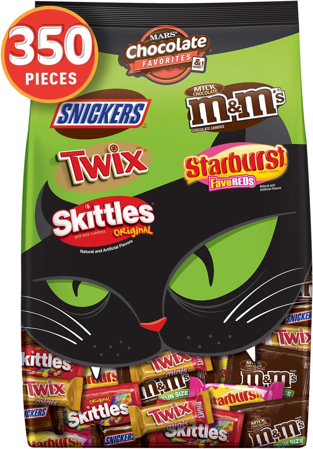 Amazon.com : M&M'S Milk Chocolate, SNICKERS, SKITTLES Original & TWIX ...
