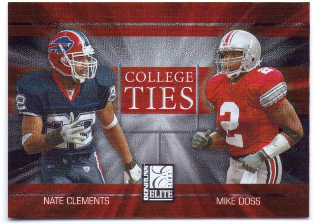 Nate Clements, Mike Doss 2004 Donruss Elite College Ties #CT-15 - 1826/ ...