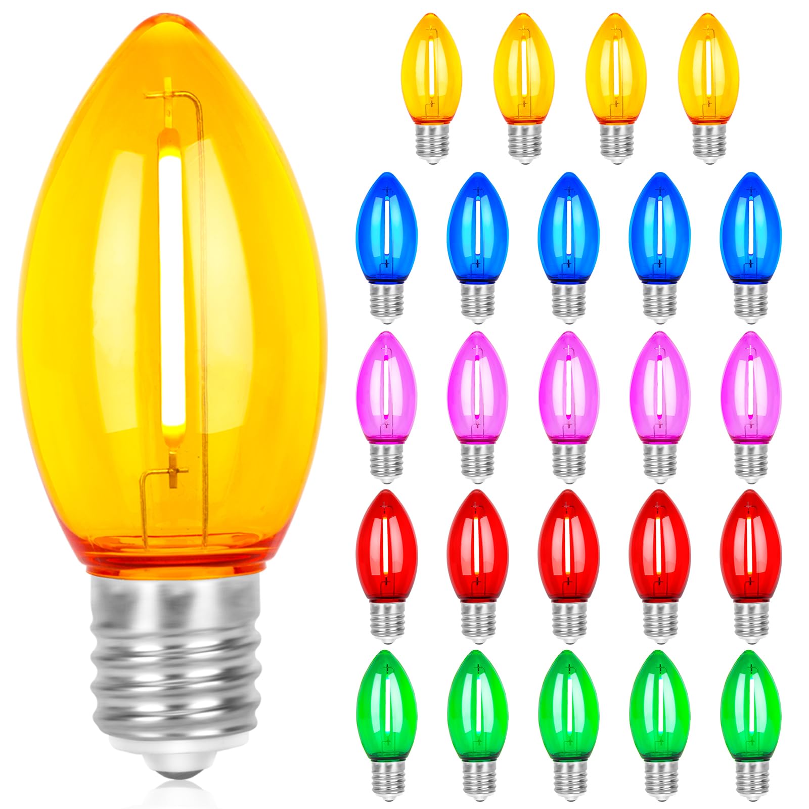 FANHONSE C9 Led Replacement Christmas Light Bulbs,C9 Shatterproof ...