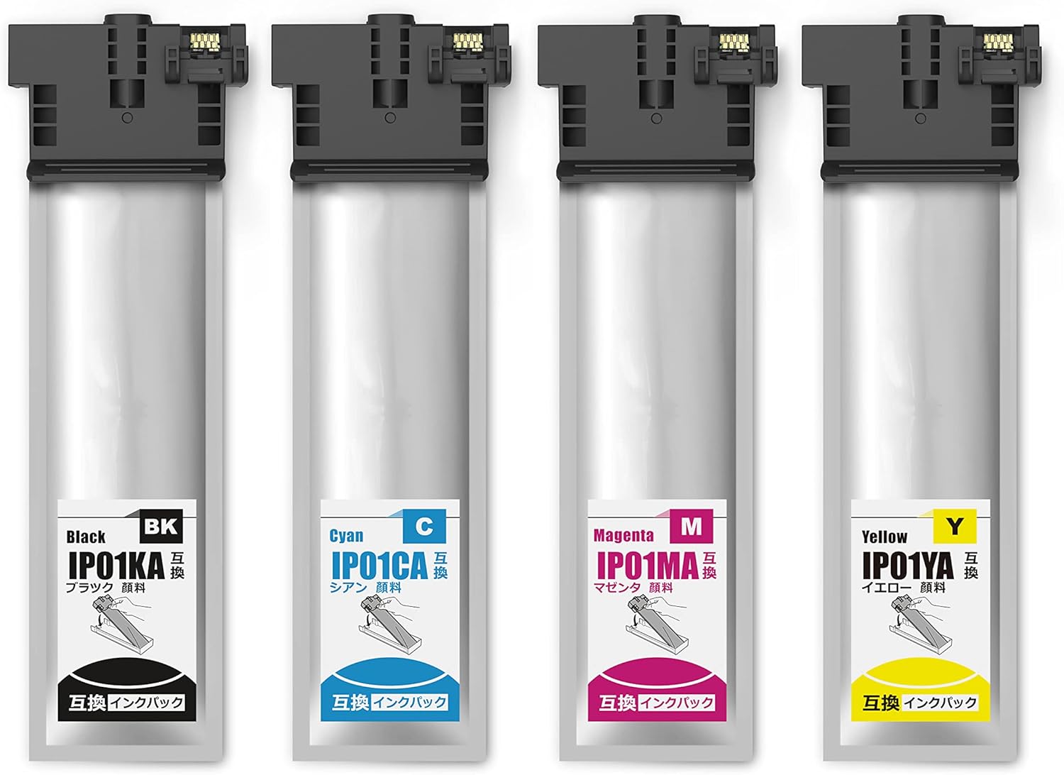 Amazon.co.jp: 【TAIDA】IP01 IP01A 互換インクパック エプソン(Epson)用 IP01A 増量4色セット(IP01KA IP01CA IP01MA IP01YA ...