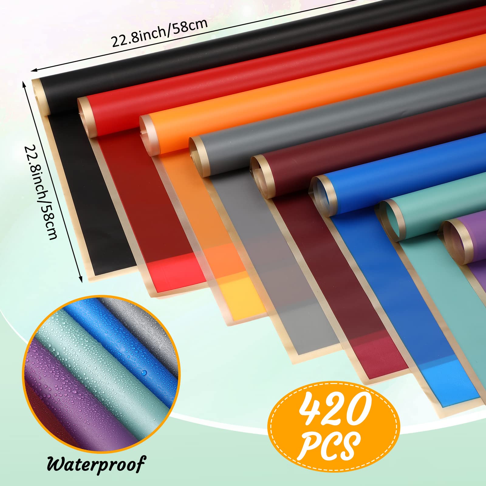 Yahenda 420 Sheet Flower Wrapping Paper Flower Bouquet Wrapping Paper ...