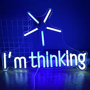 I’m Thinking Neon LED Sign Blue White Funny Modern Design Neon Signs ...