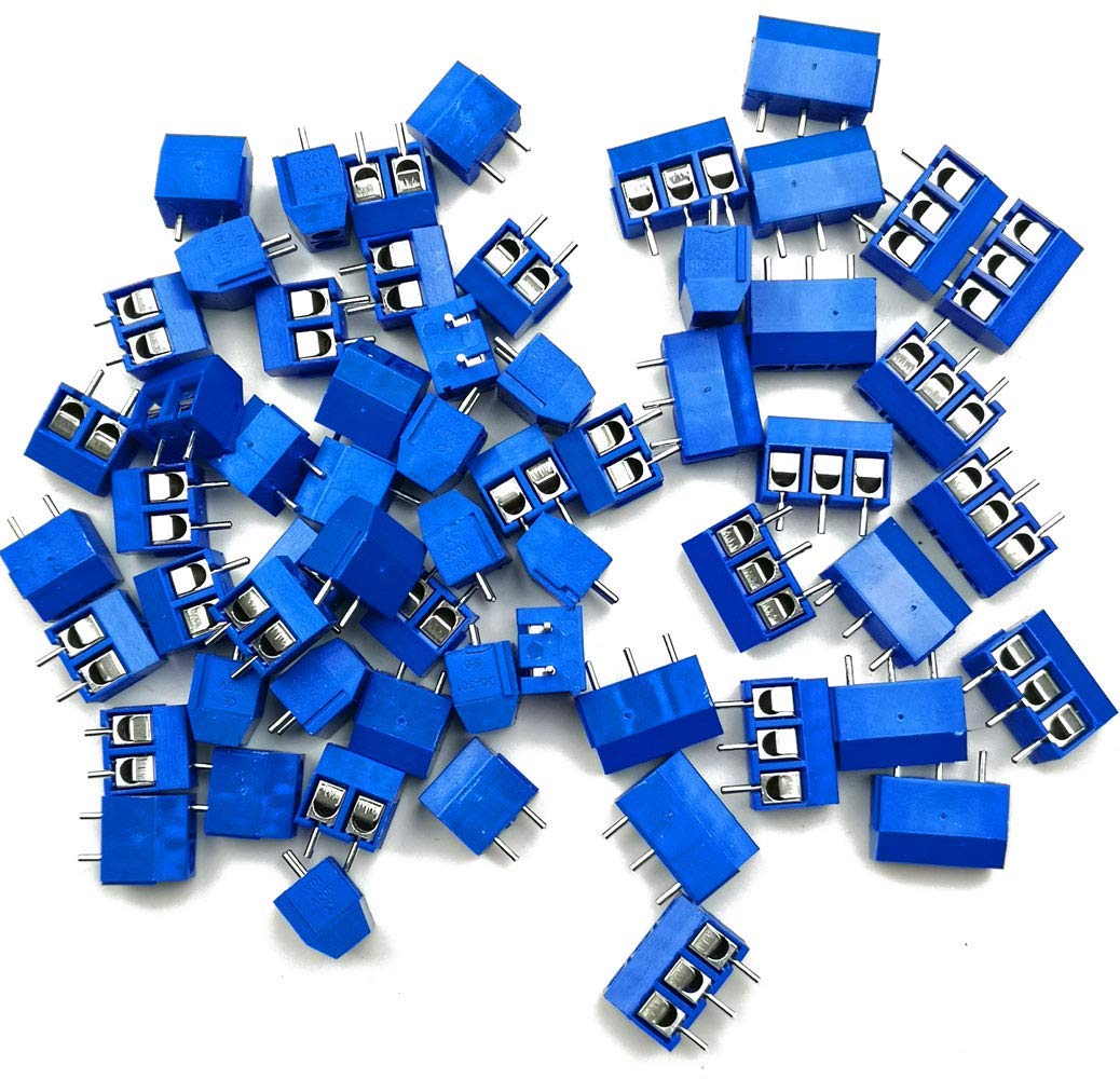 Snapklik.com : Hyamass 60pcs Terminal Blocks, 5mm Pitch 2 Pin And 3 Pin ...