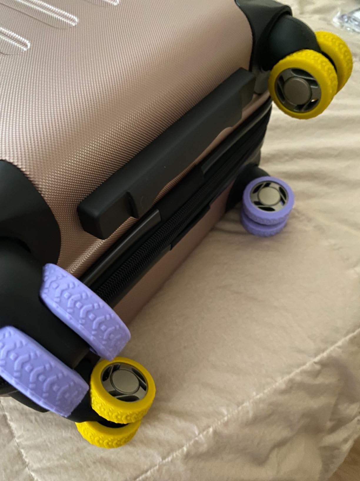 Amazon.com | RIHOWAY Luggage Wheel Protectors Covers Suitcase Wheel ...