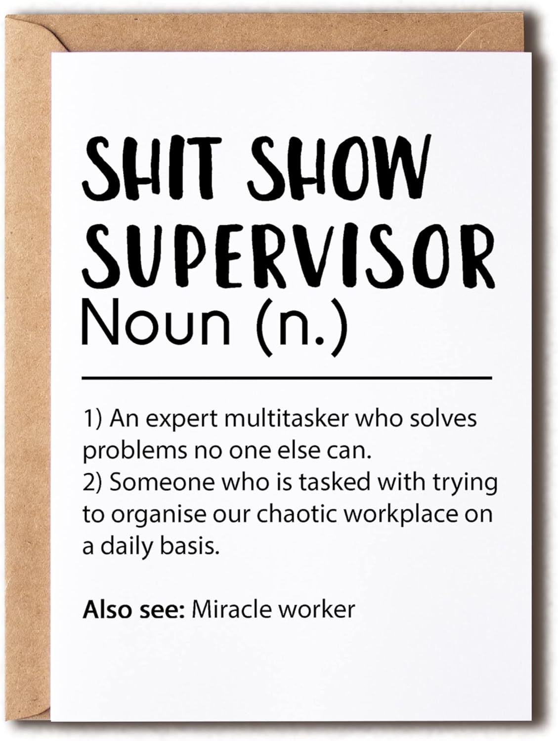 Amazon.com : Shit Show Supervisor Definition Card - Shit Show Card ...