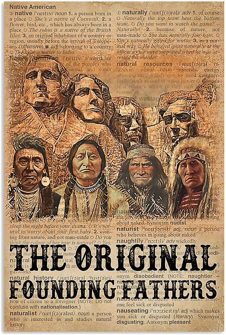 Amazon.com: 8x12 in Native American Metal Sign Vintage Room Decor The ...