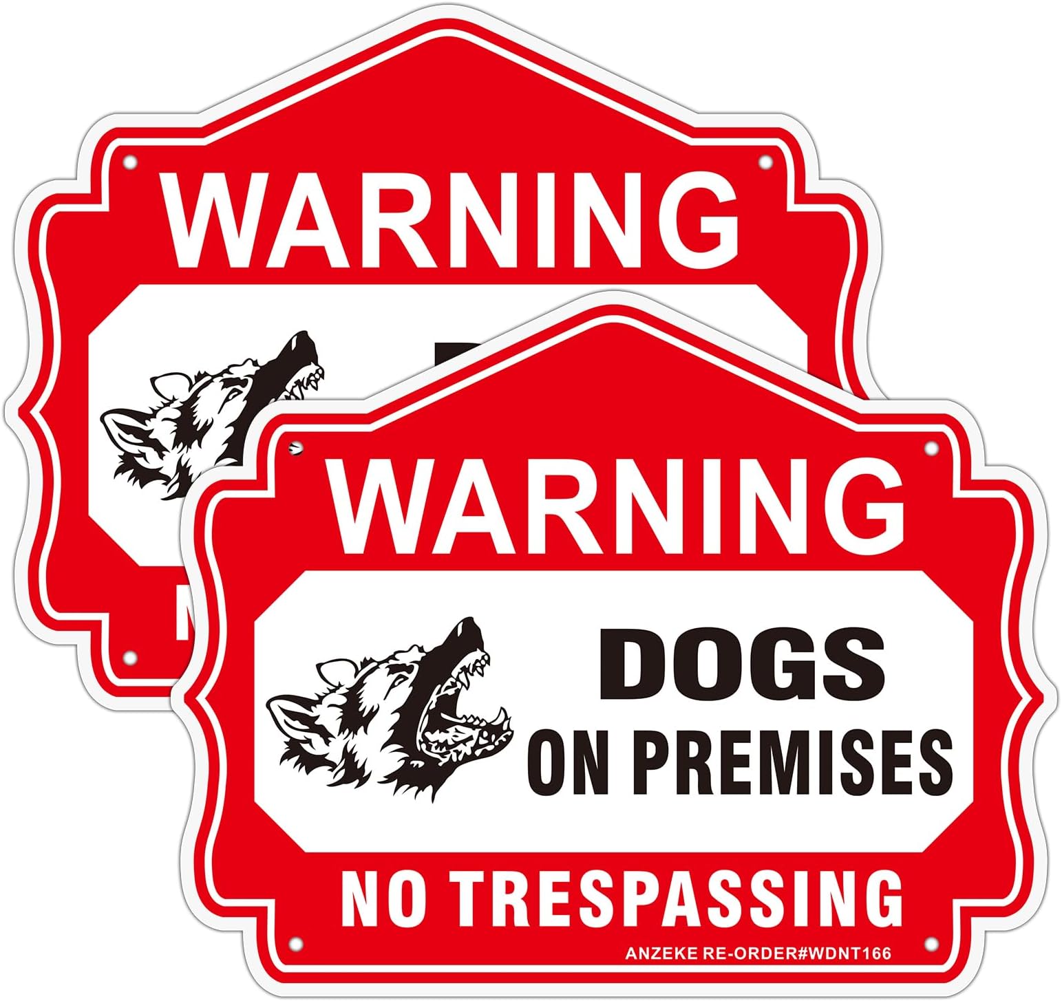 Amazon.com: GicnKeuz No Trespassing Dog On Premises Sign, 12"×8" Beware ...
