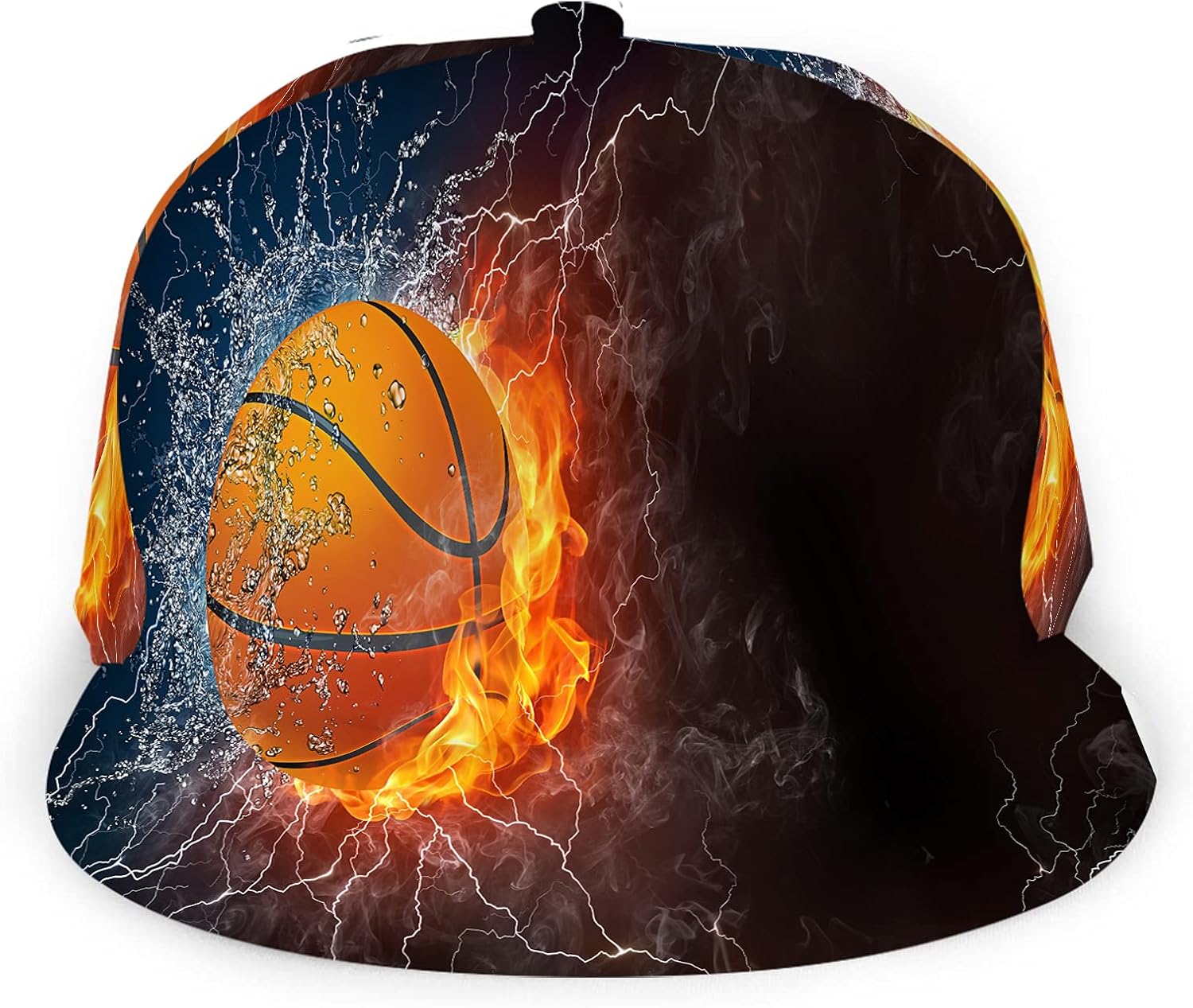 Amazon.com: WONDERTIFY Basketball Ball Baseball Cap Fire Water ...