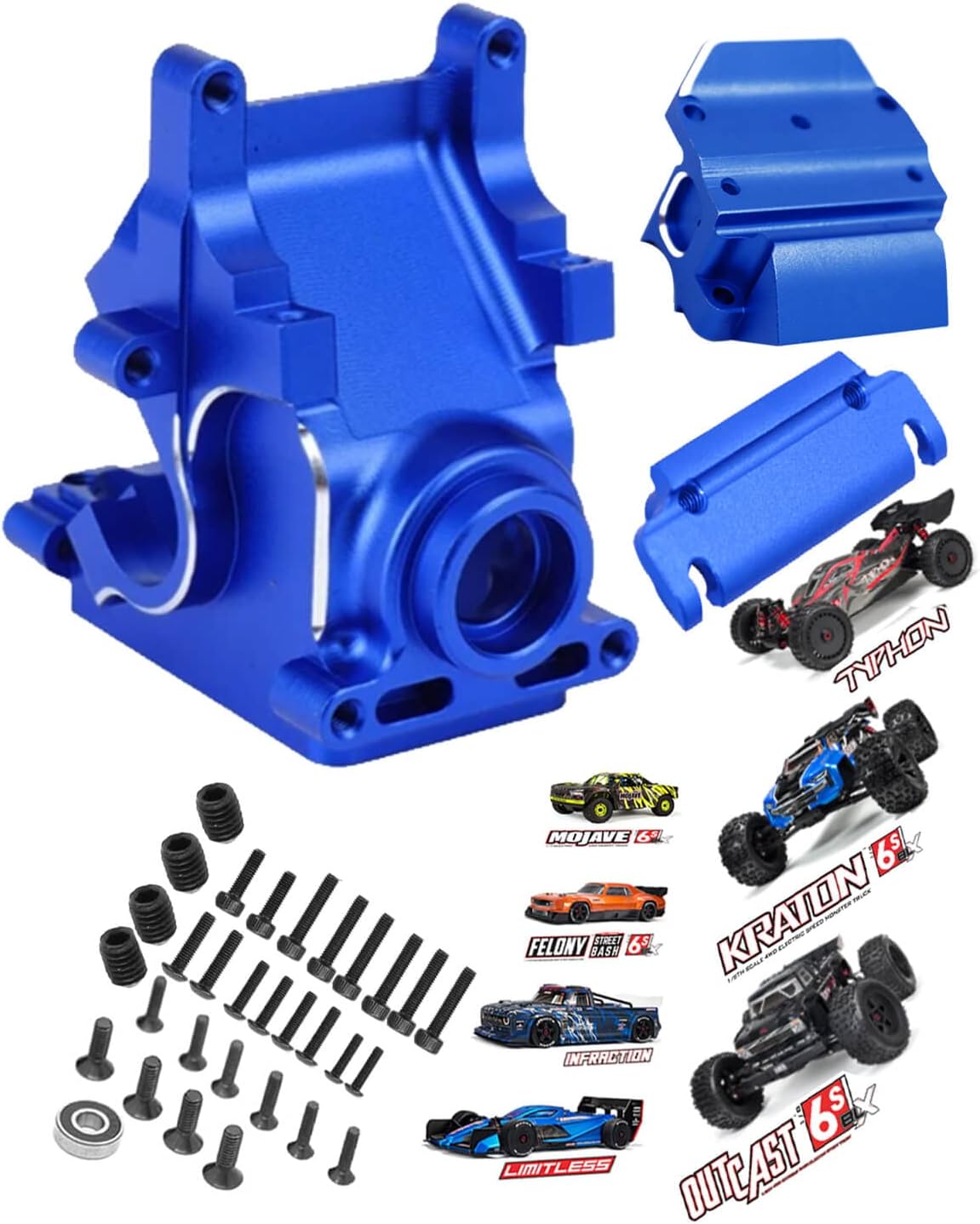 Amazon.com: RCMYou Gearbox Case Upgrades Part for 1/8 1/7 Arrma 6S BLX ...