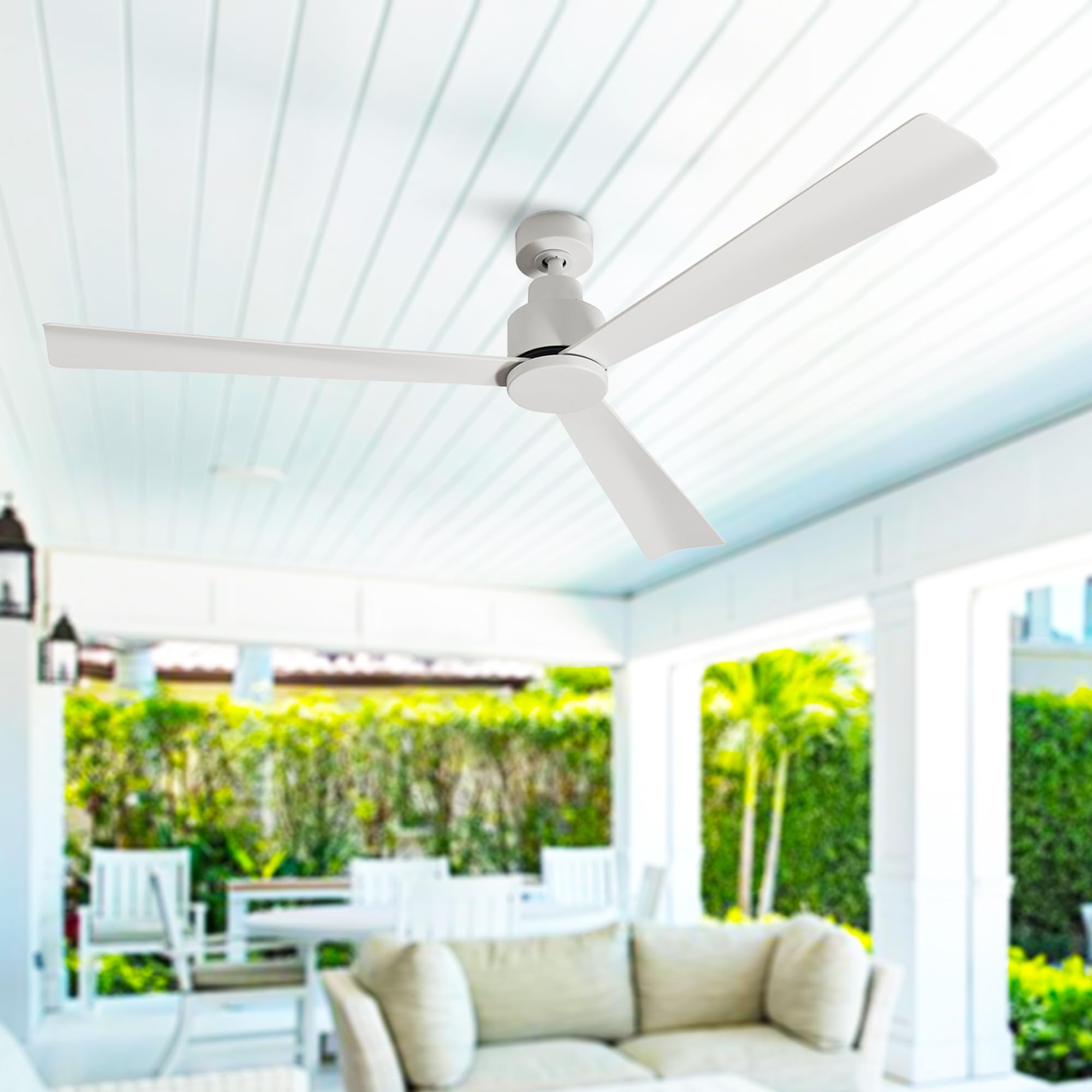 Ceiling Fans Without Lights 52 Inch White Ceiling Fan No Light for ...