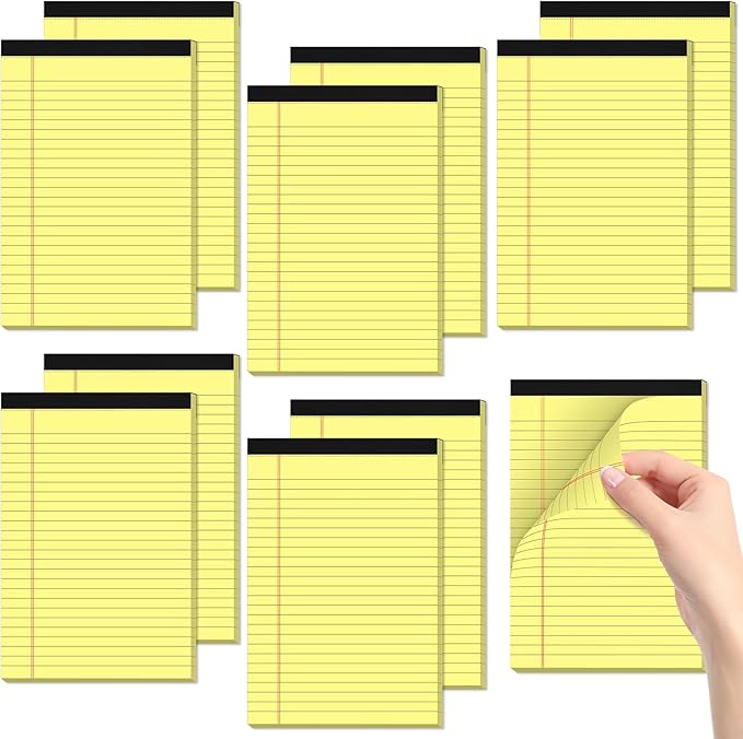 Amazon.com : Small Legal Pads 5x8 Yellow 10 Pack Small Note Pads 5x8 ...