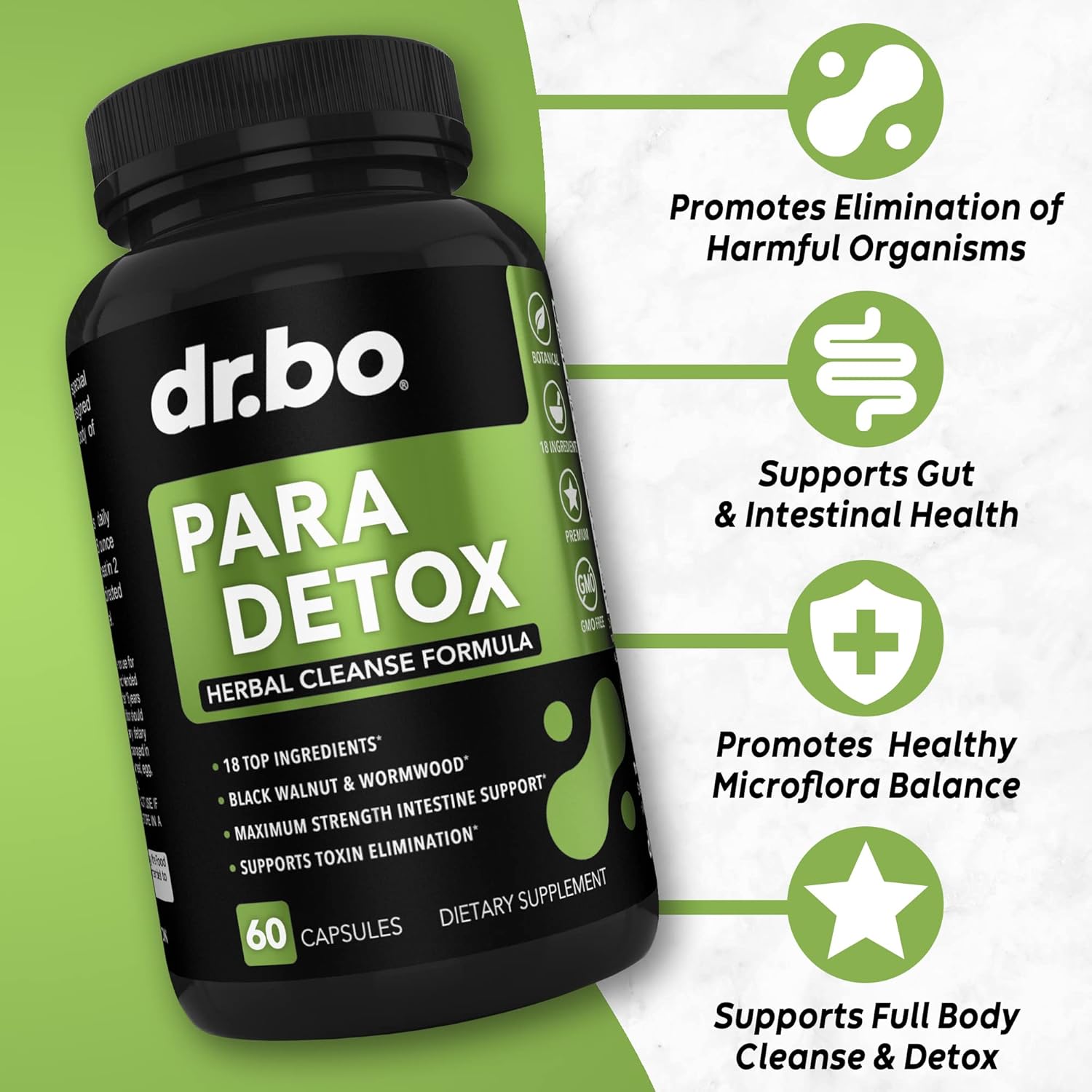 Buy para Cleanse Human Detox Guard - Intestinal Pills Support for ...