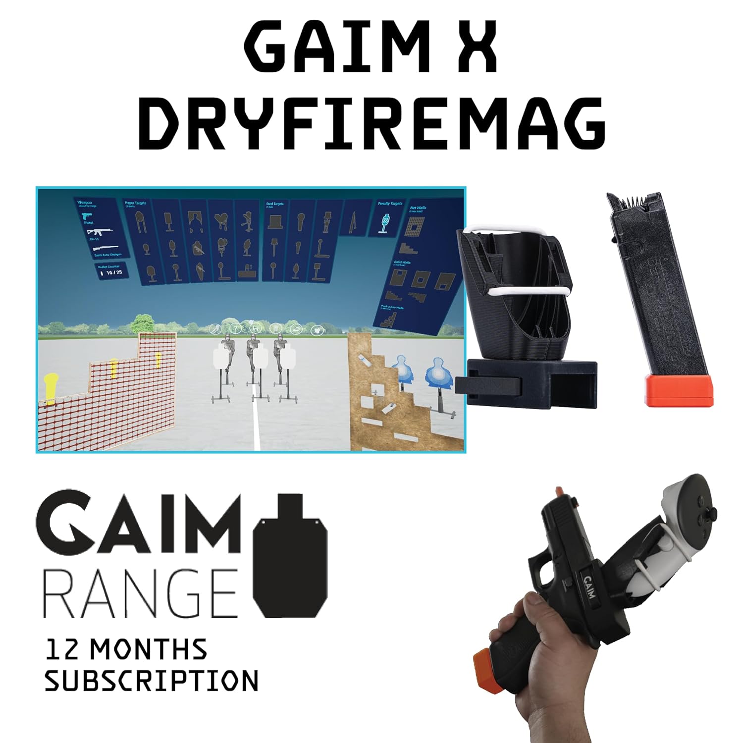 Amazon.com: GAIM x DryFireMag | Glock Edition | Virtual Reality ...