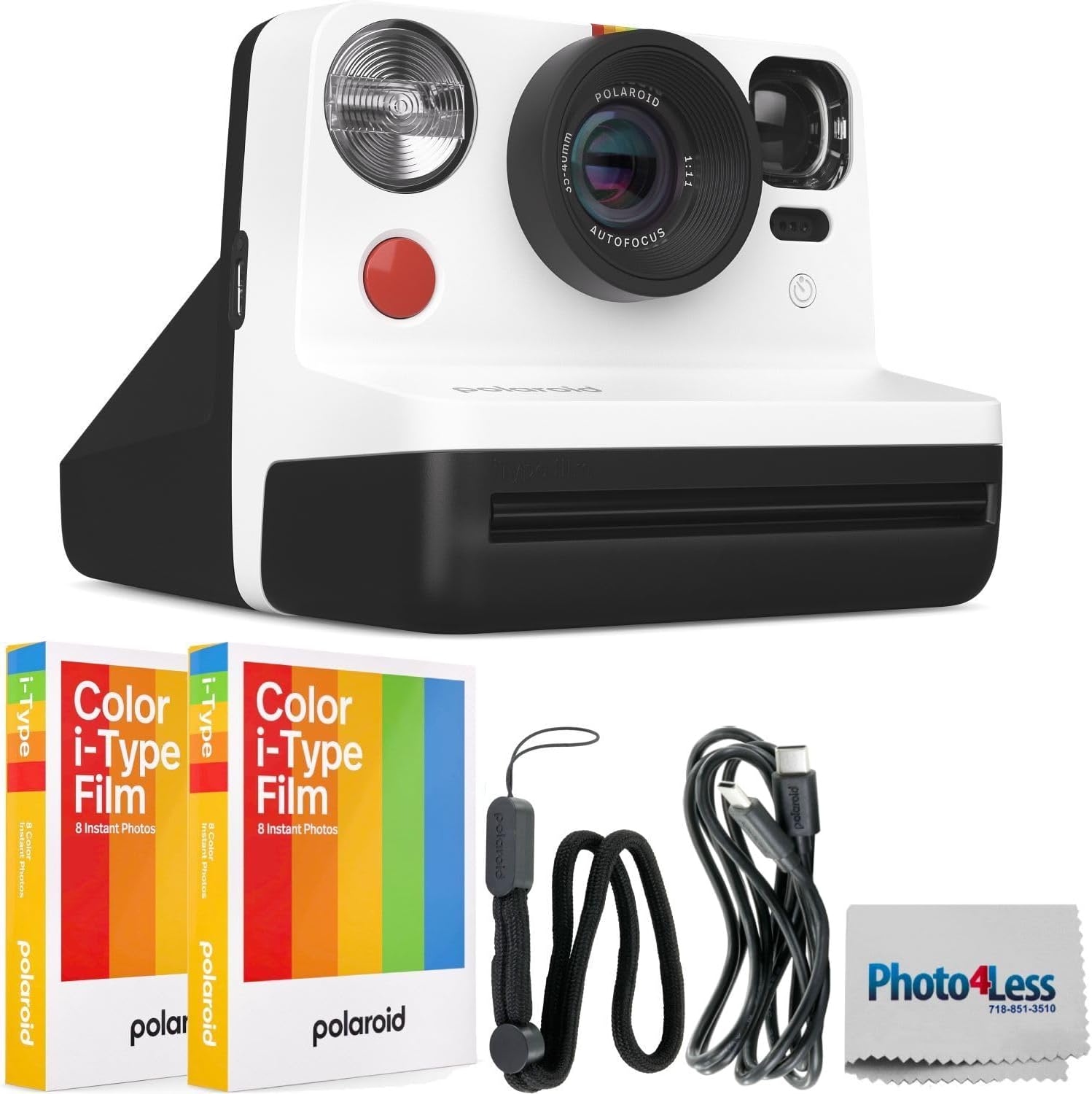 Amazon.com : Polaroid NOW+ Instant Film Camera Bundle with Black and ...