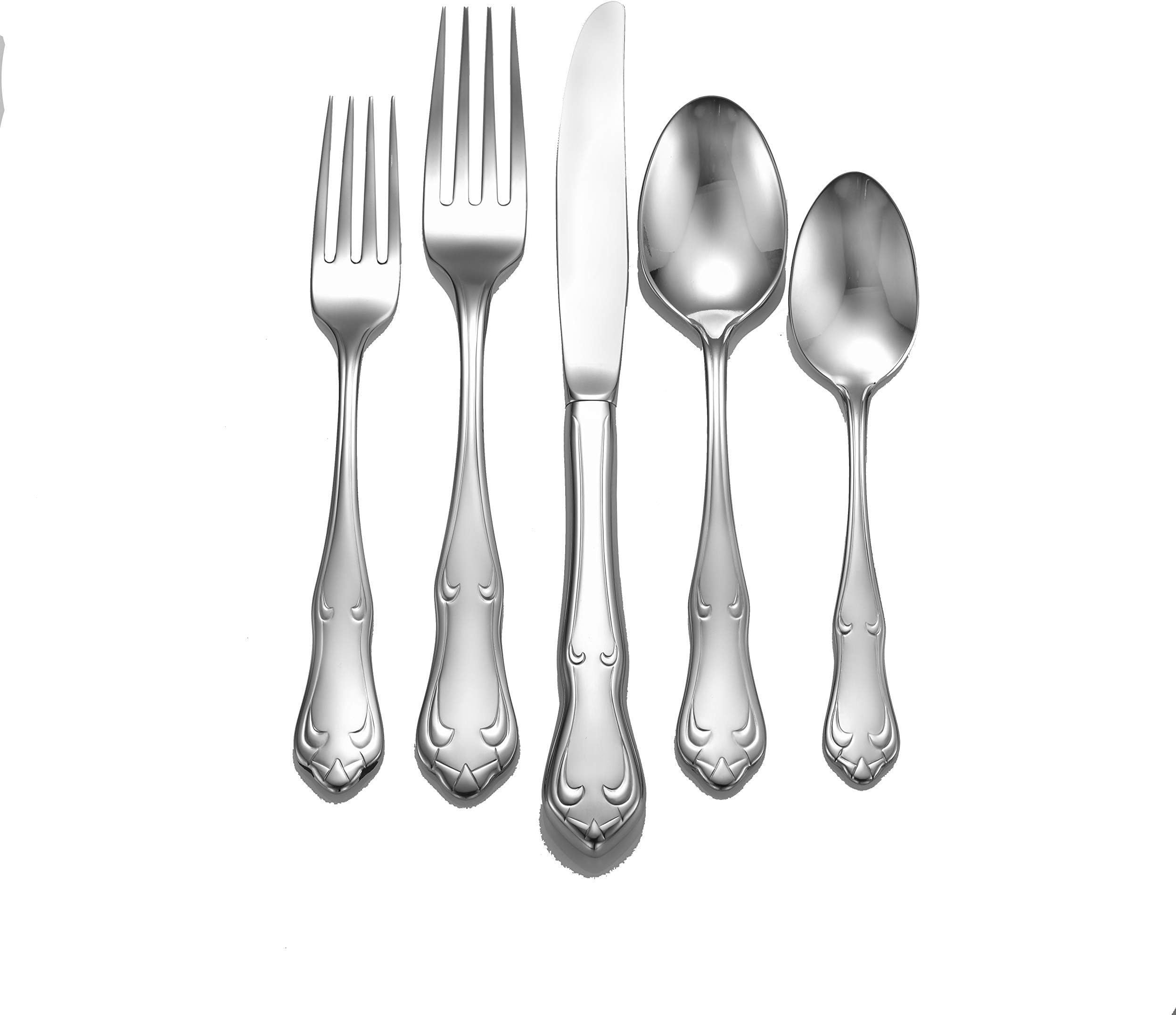 Amazon.com | Liberty Tabletop Satin America 65-piece 18/10 Flatware Set ...