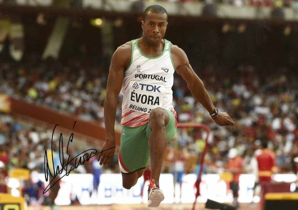 Amazon.com: Nelson Évora OLYMPICS ATHLETE autograph, In-Person signed ...