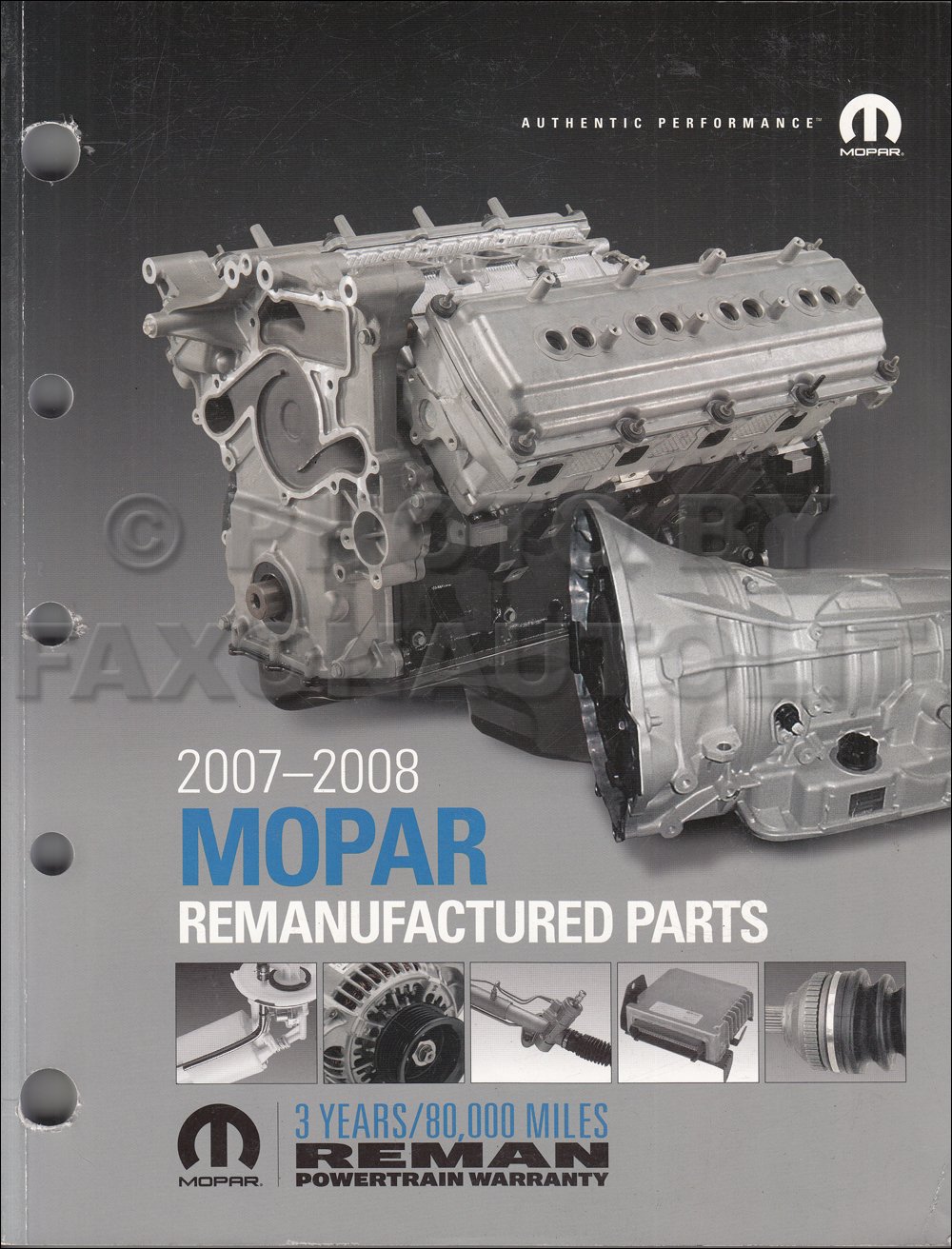 2007-2008 MoPar Remanufactured Parts Book Original: MoPar: Amazon.com ...