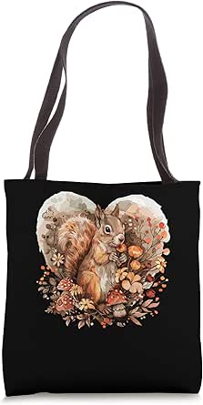 Amazon.com: Squirrel Floral Cottagecore Aesthetic Rodent Heart Flower ...