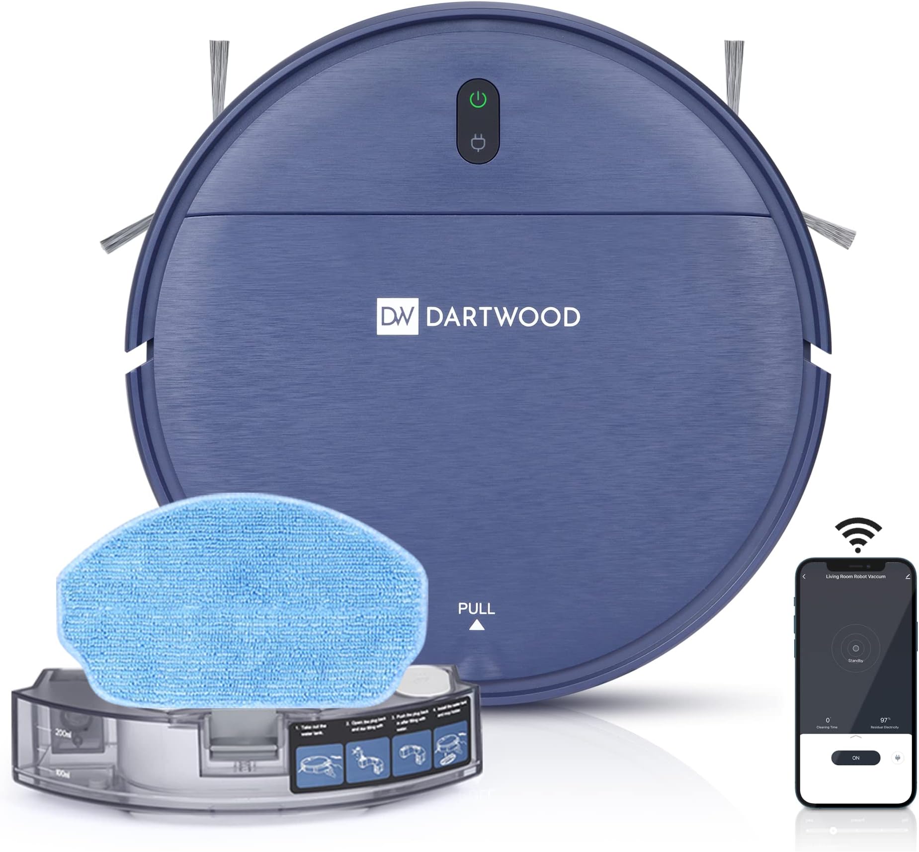 Amazon.com - Dartwood Smart Robot Vacuum Cleaner - Wi-Fi Robot Vacuum ...