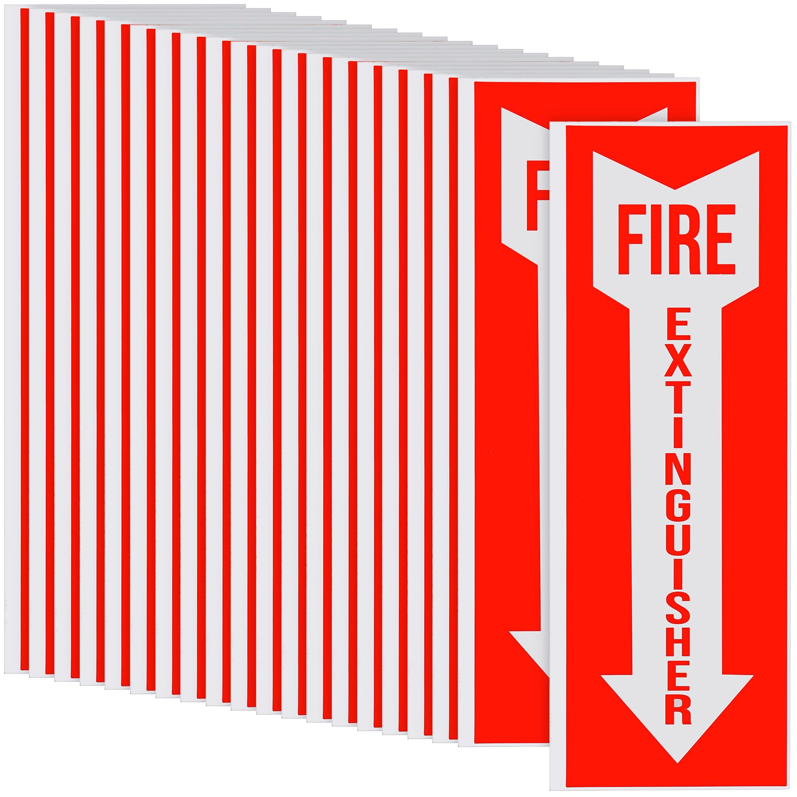 Snapklik.com : 20 Pack Fire Extinguisher Signs Stickers, 4x12 Inch ...